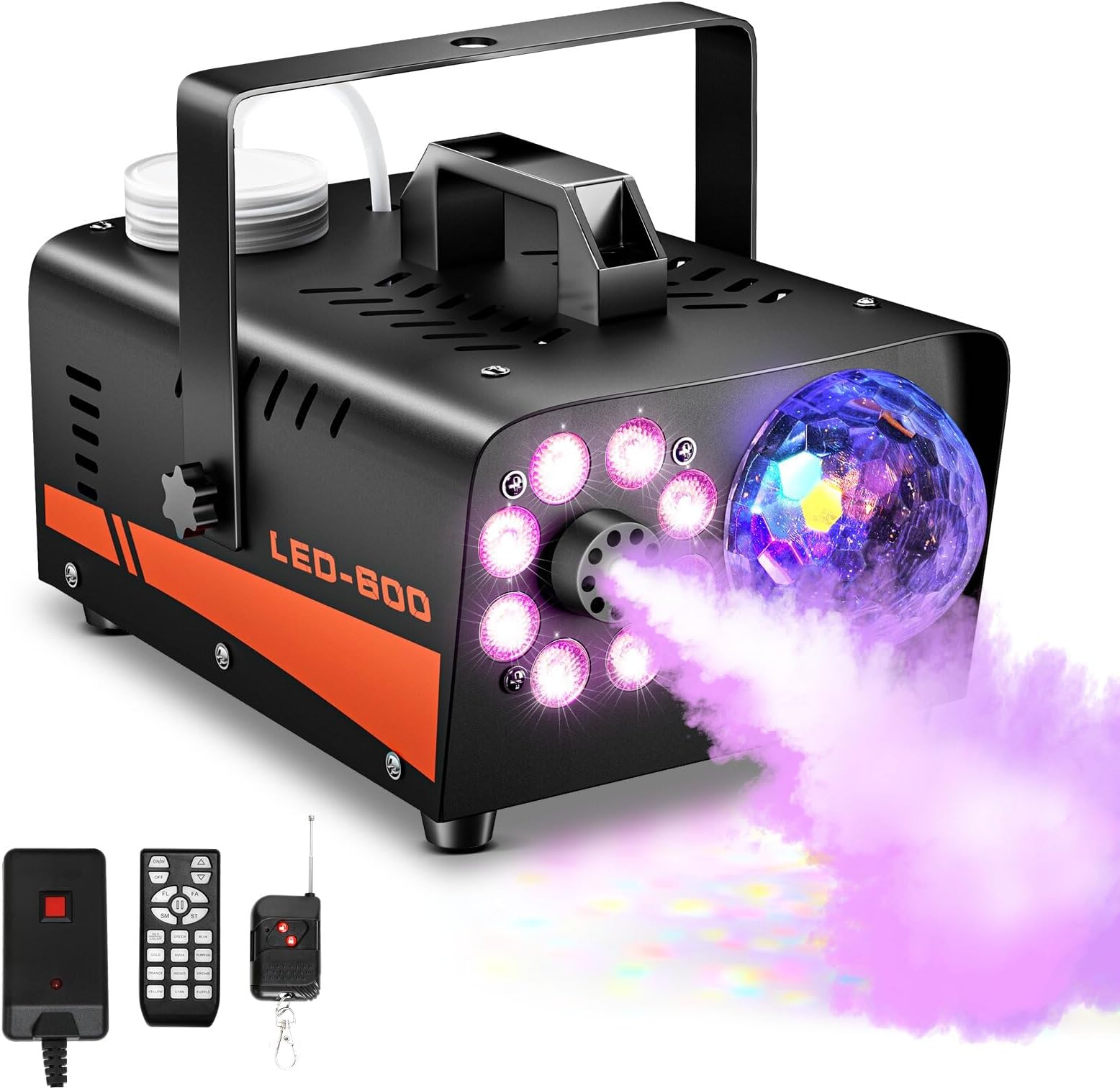 Amazon.com: Hakuta Fog Machine Smoke Machine with 12 LED Colorful Beam ...