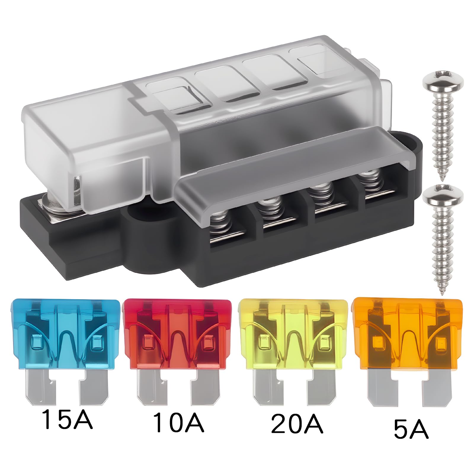 Snapklik.com : VOZINMOST 4-Circuit Fuse Block Universal Power ...