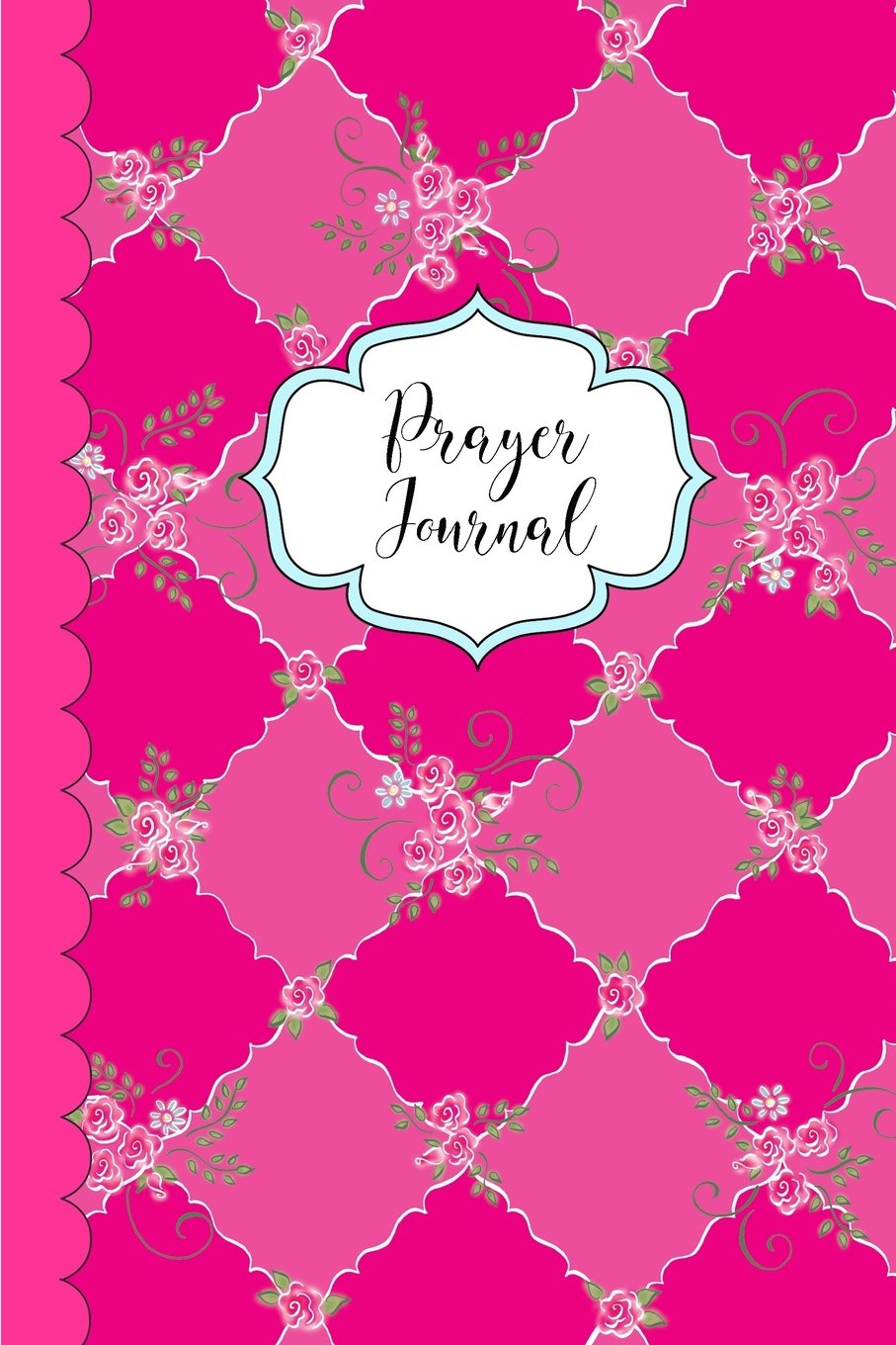 Prayer Journal: Rosevine Bouquet Harlequin Hot Pink Prayer Journal ...