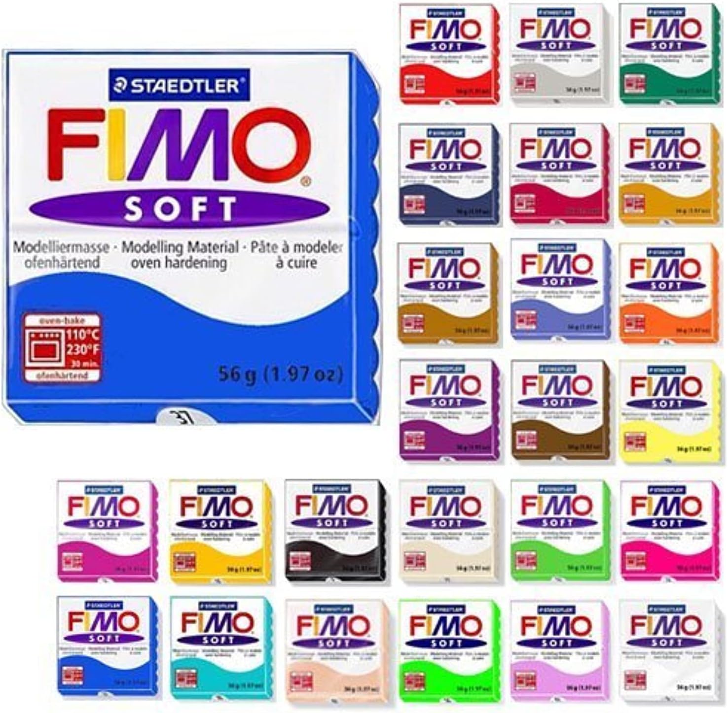 Fimo Soft Starter Pack 12 X 56 g Multicolour Blocks by Steadtler ...