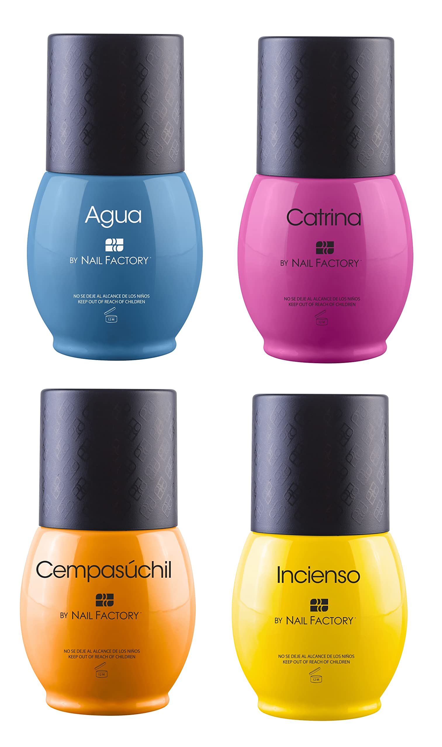 Amazon.com : LACCOVER ONE SHOT - NAIL POLISH GEL SET CATRINA COLLECTION ...