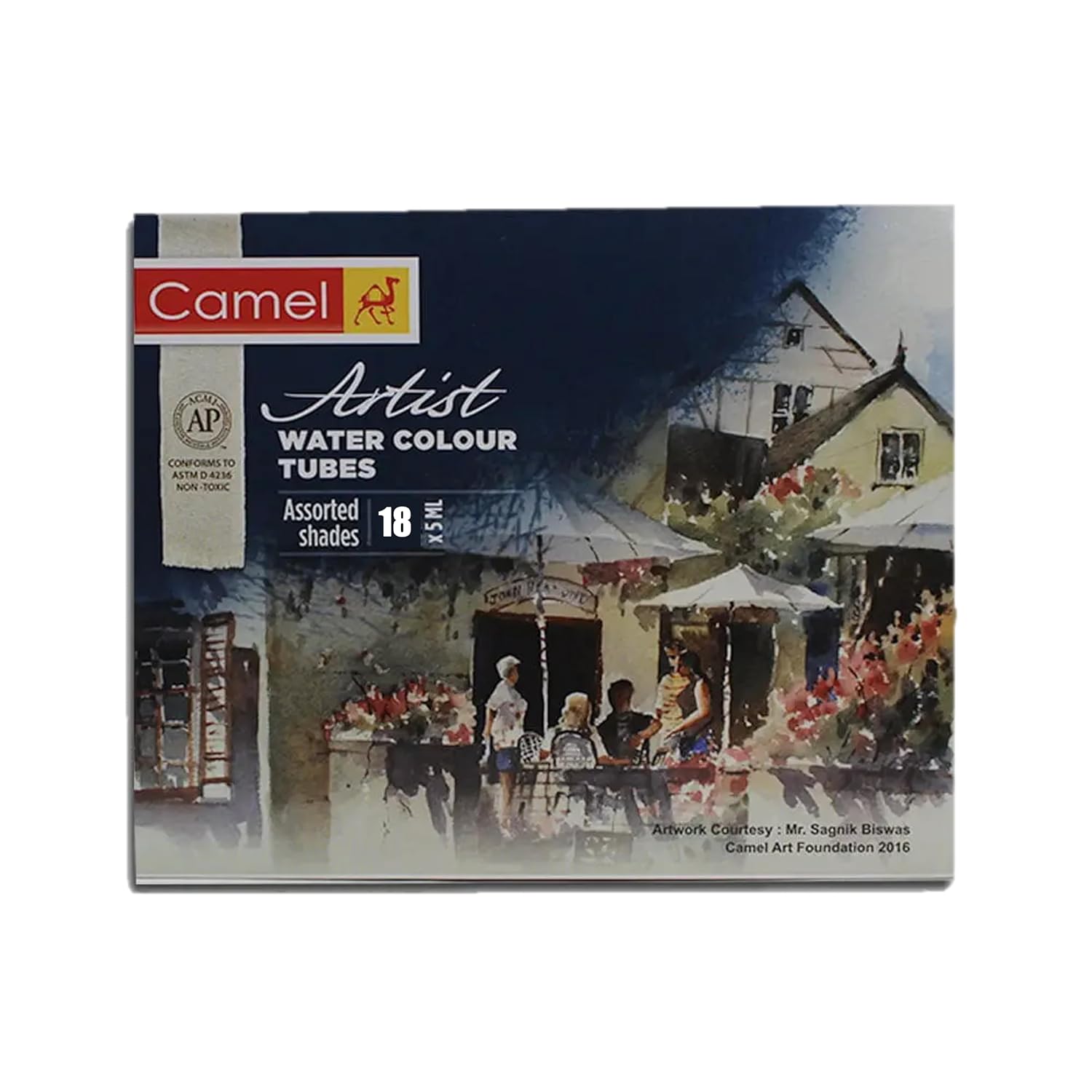 Camel Artist's Water Color Box - 9ml Tubes, 18 Shades - HUMARABAZAR ...