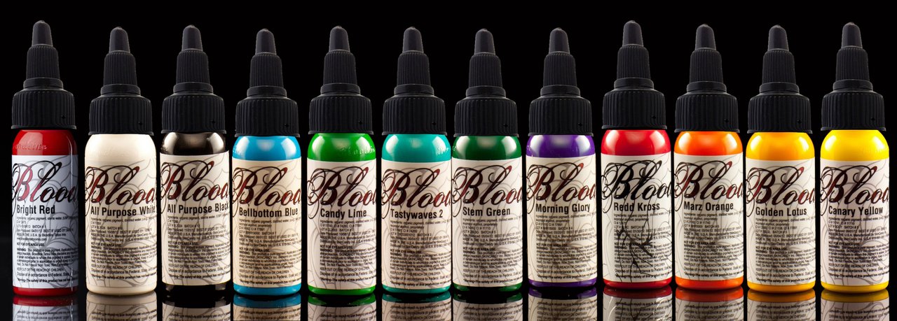 Amazon.com: 12 color Tattoo Ink Set Bloodline 1/2 oz Bottles : Beauty ...