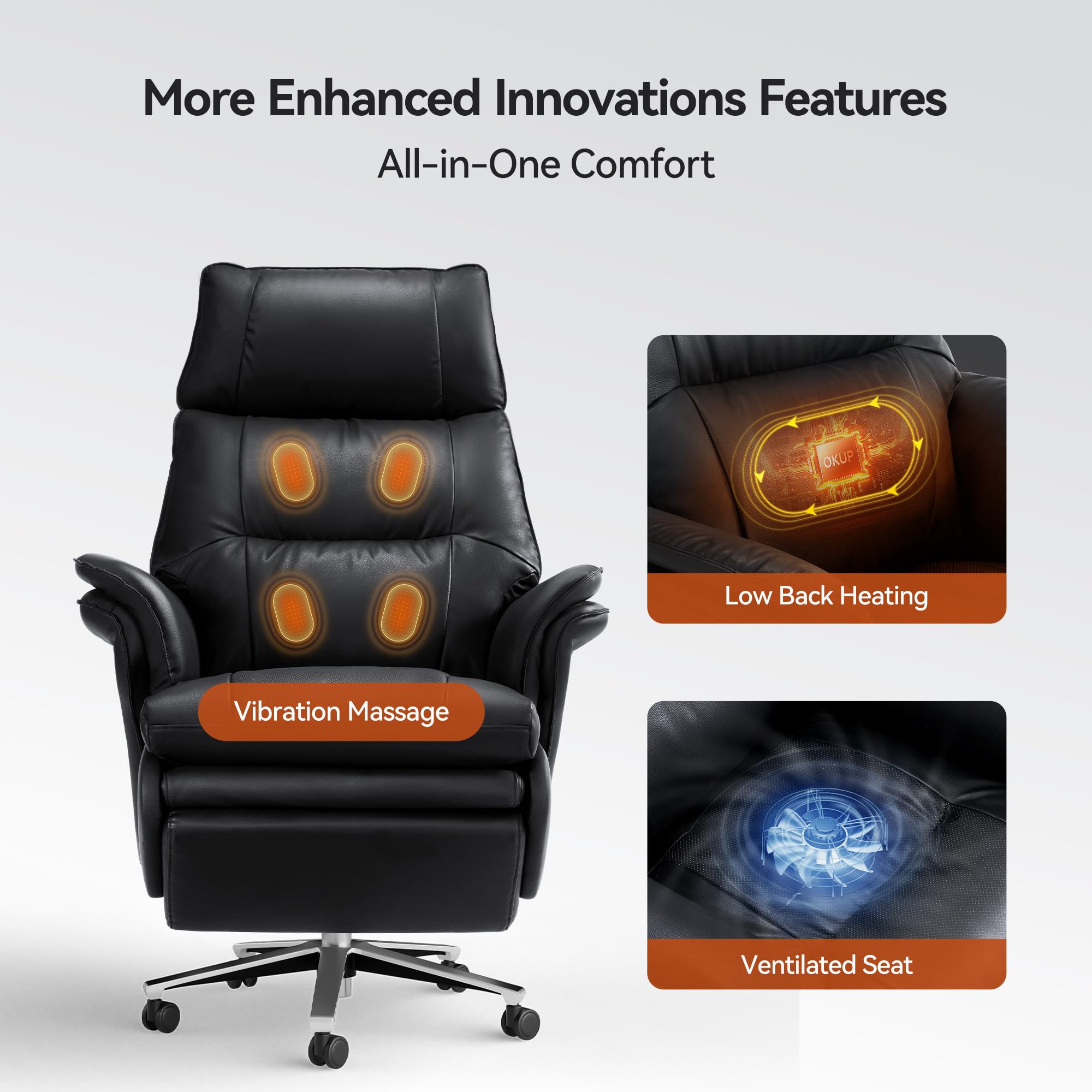 Snapklik.com : OKUP M78 Dual Motor Electric Executive Office Chair