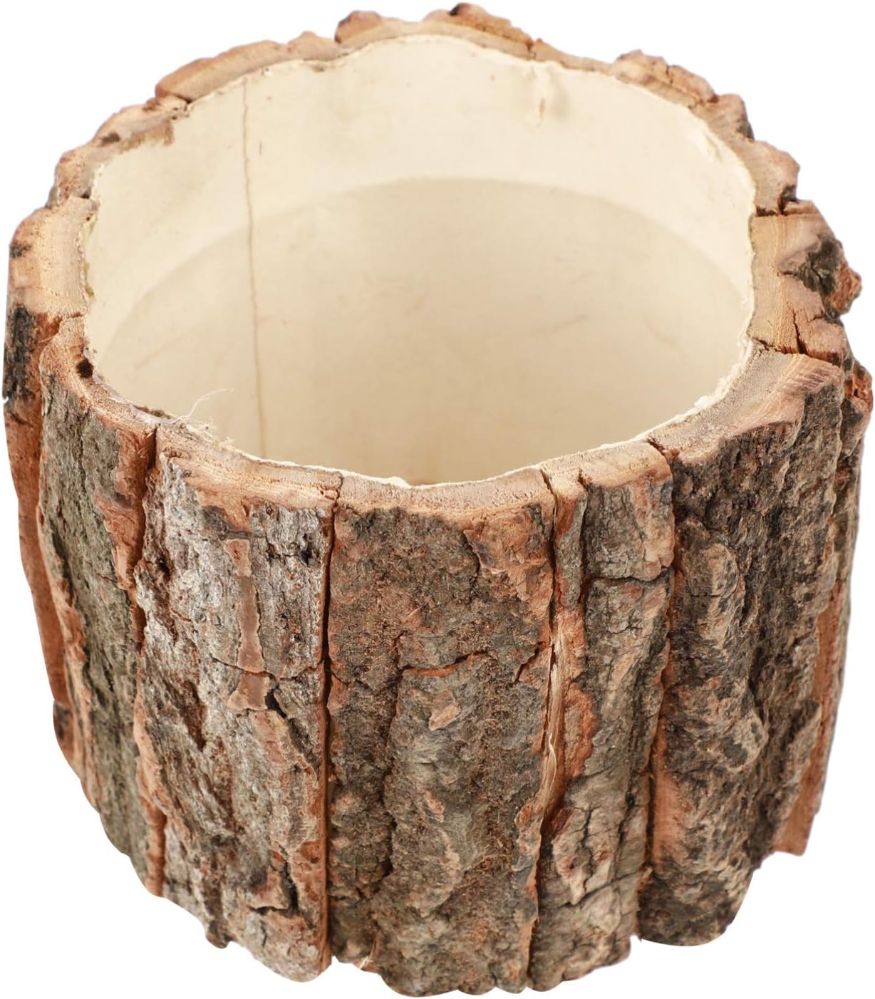 Amazon.com : Operitacx Wood Bark Flower Pot Natural Log Succulent ...