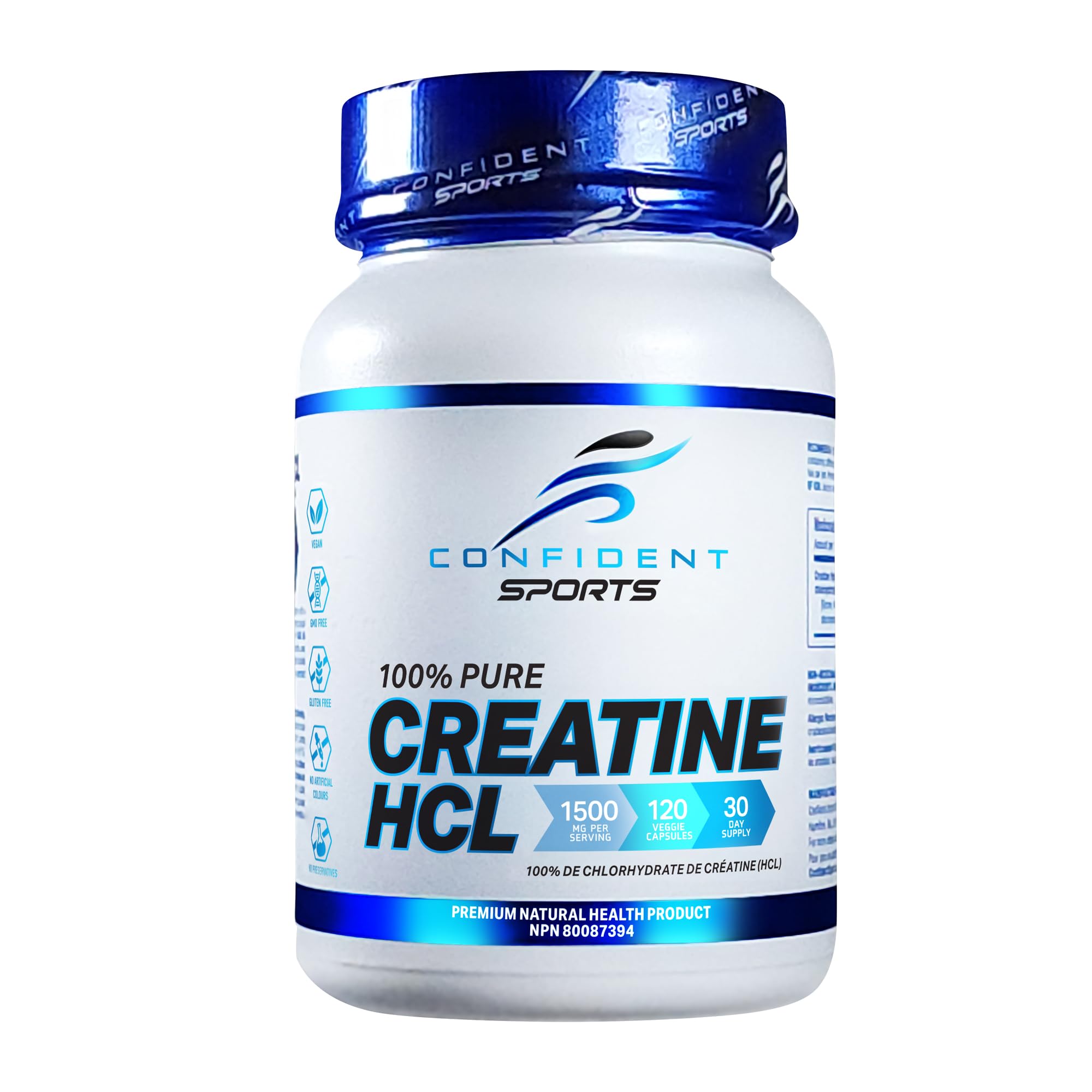 CONFIDENT SPORTS Creatine Supplement Capsules - 100% Pure Creatine HCL ...