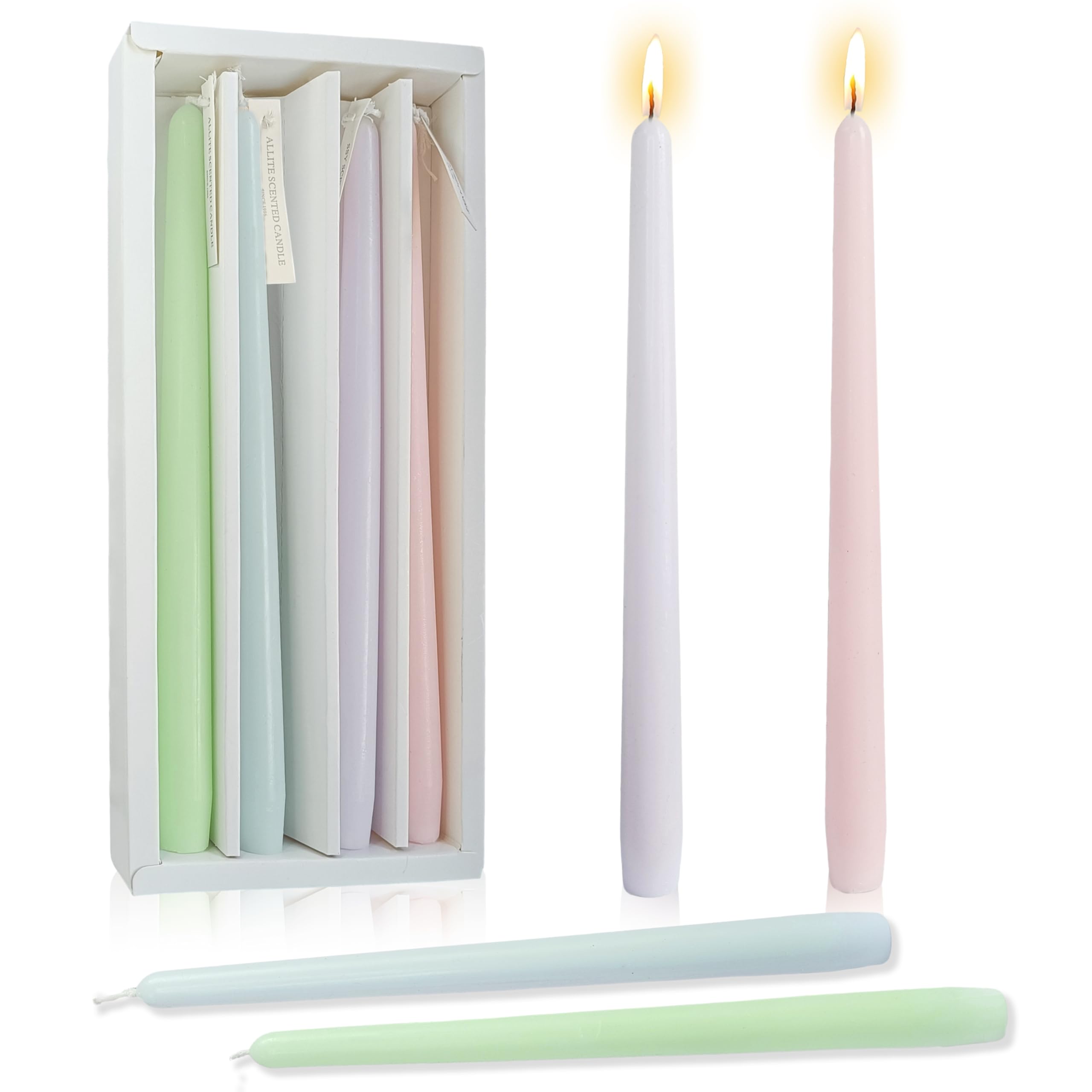 Amazon.com: Candy Taper Candles Twisted Candlesticks 10Inch Unscented ...
