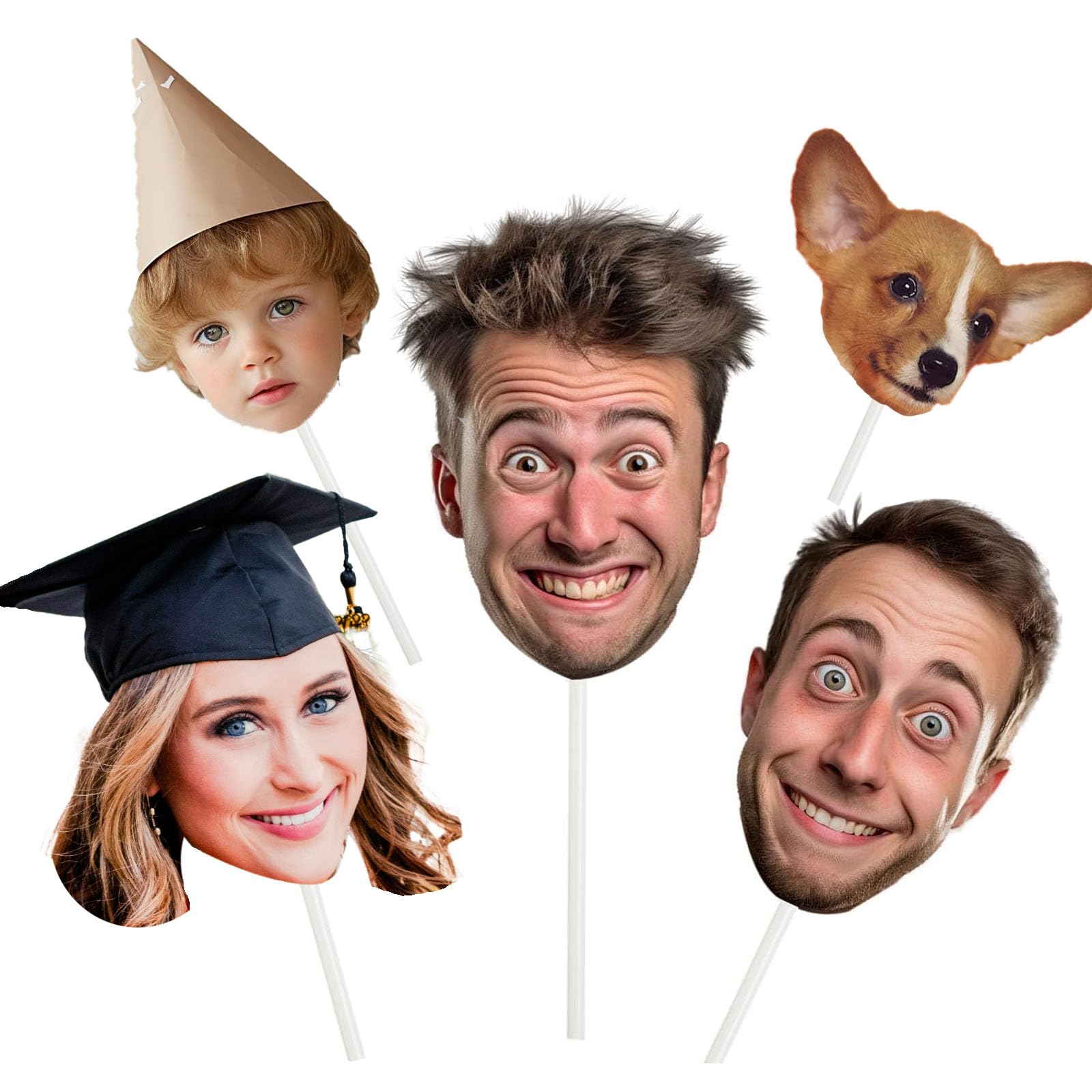 Amazon.com: Customized Head Cutouts on a Stick - Personalized Fat Heads ...