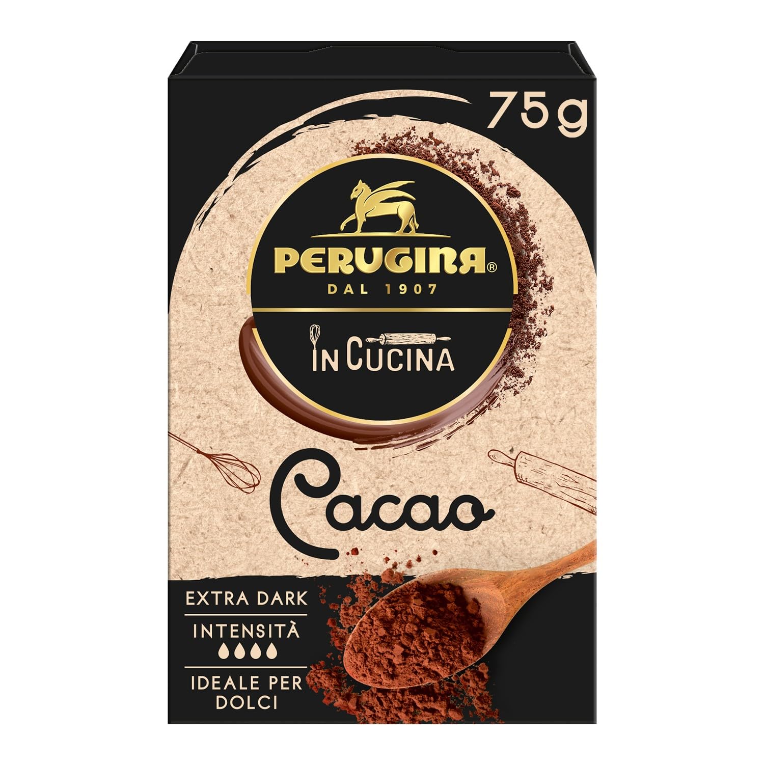 PERUGINA Extra Dark Cacao Amaro in Polvere 75g : Amazon.it: Alimentari ...
