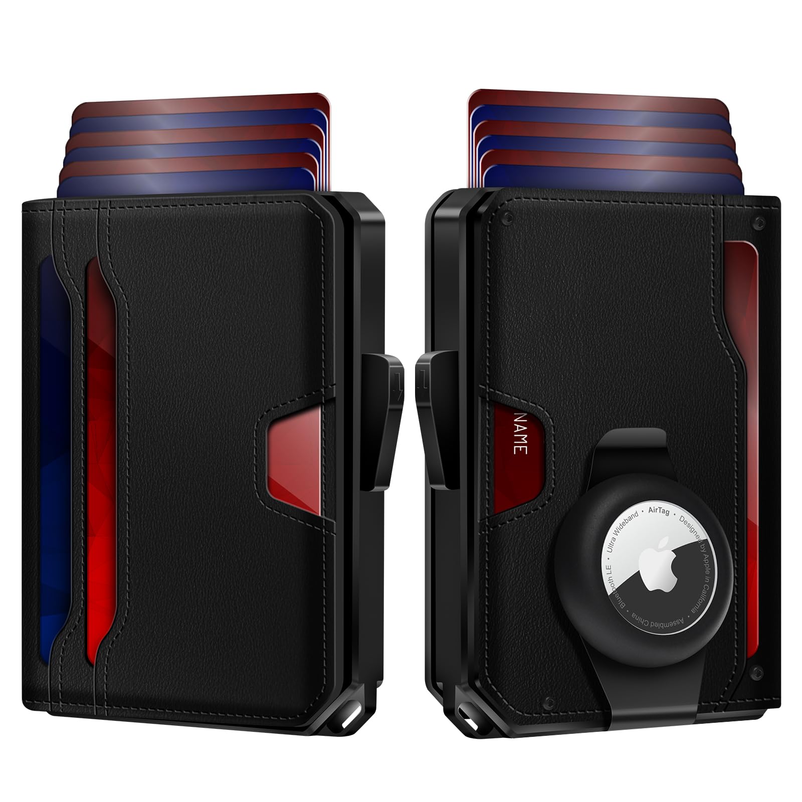 Amazon.com: GAOCHALE AirTag Wallet for Men RFID Technology Credit Card ...