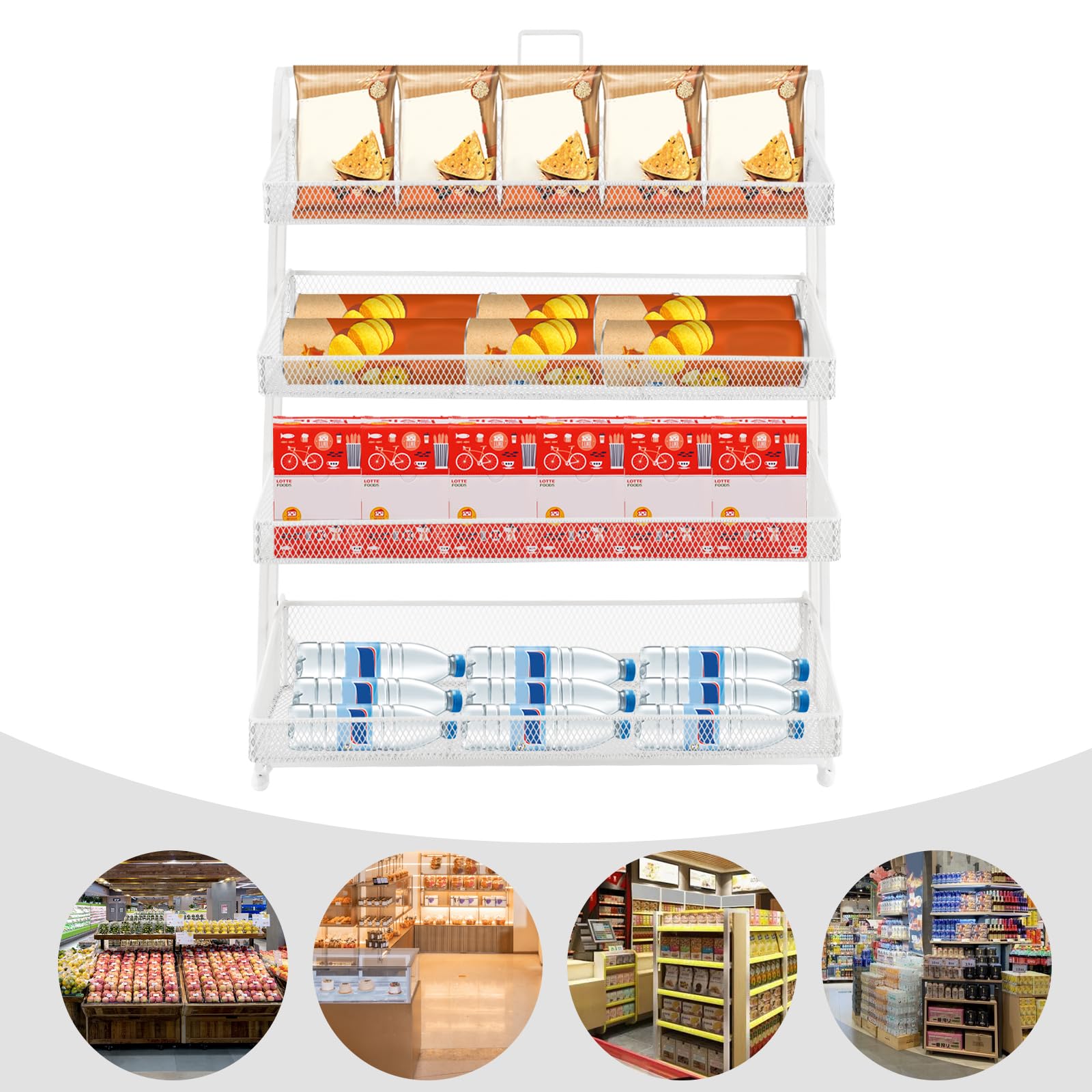 Snapklik.com : Fifizoo Retail Candy Display Rack, 4 Tiers Counter ...