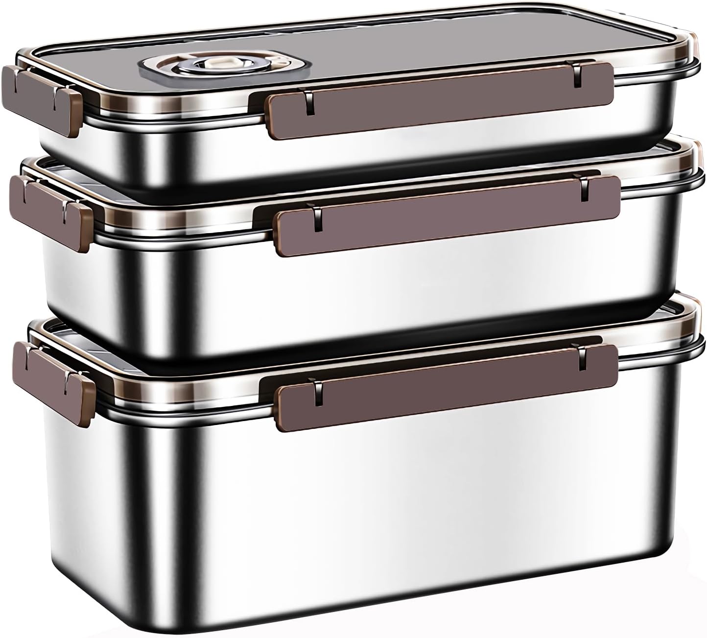 Amazon.com: pobowlgarls Large Stainless Steel Food Storage Containers ...