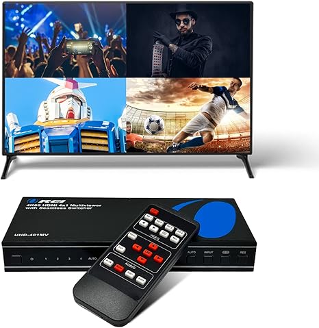 Amazon.com: OREI 4K Multi HDMI Viewer Quad 4 in 1 Out, Switcher 4 Ports ...