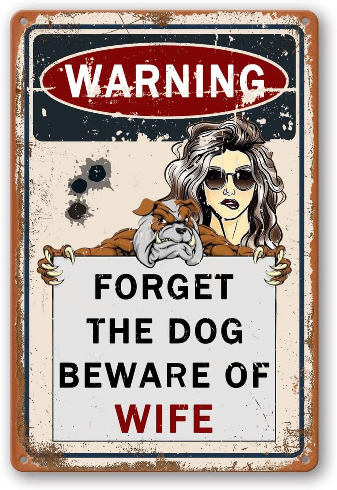 Amazon.com: ALREAR Man Cave Decor Funny Metal Signs Bar Pub Office ...