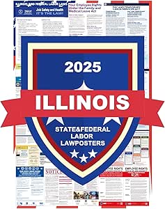 Amazon.com : 2025 Illinois State and Federal Labor Laws Poster - OSHA ...