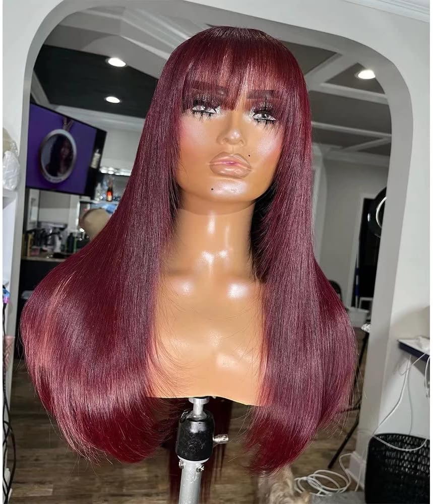 Amazon.com : QTIKER Highlight Blue Human Hair Wigs 13X4 Transparent HD ...