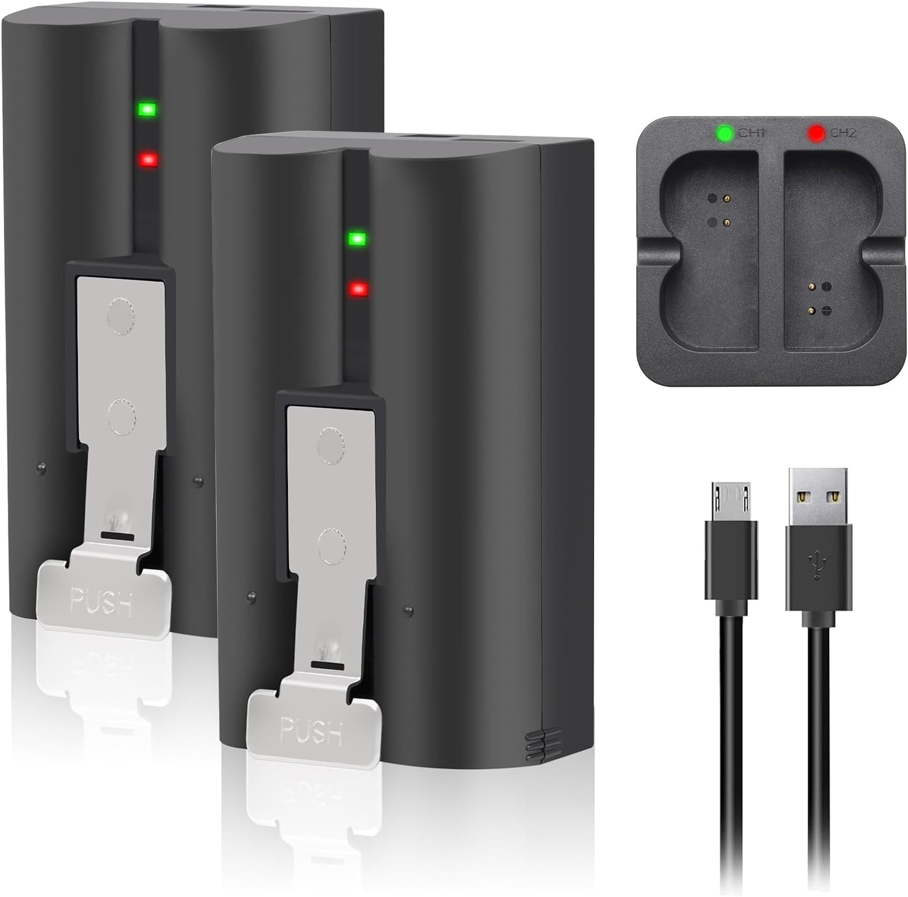 Amazon.com: 2-Pack 6040mAh Replacement Battery with Charger Station for ...