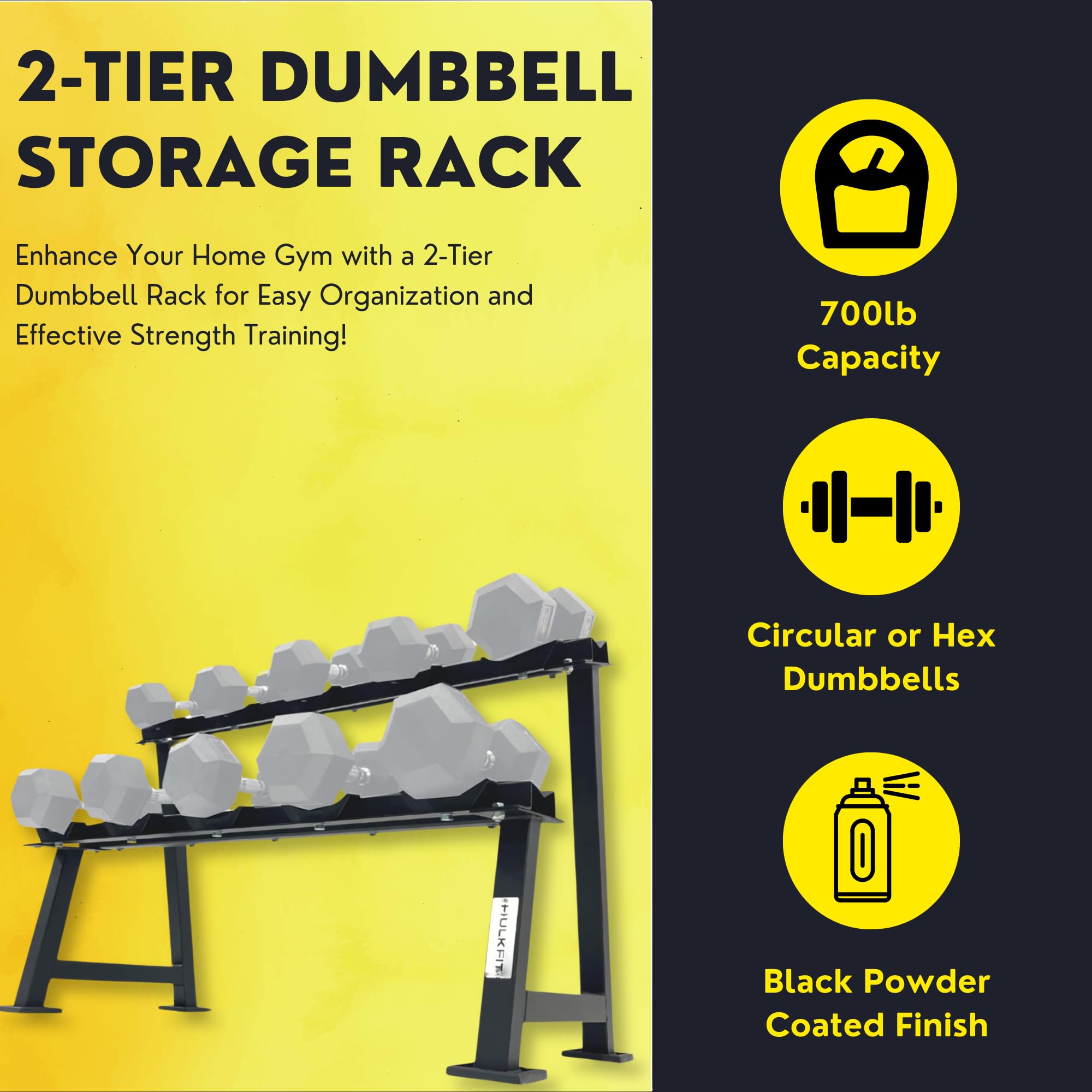 Snapklik.com : Hulkfit Heavy-Duty 2-Tier Adjustable Dumbbell Weight ...