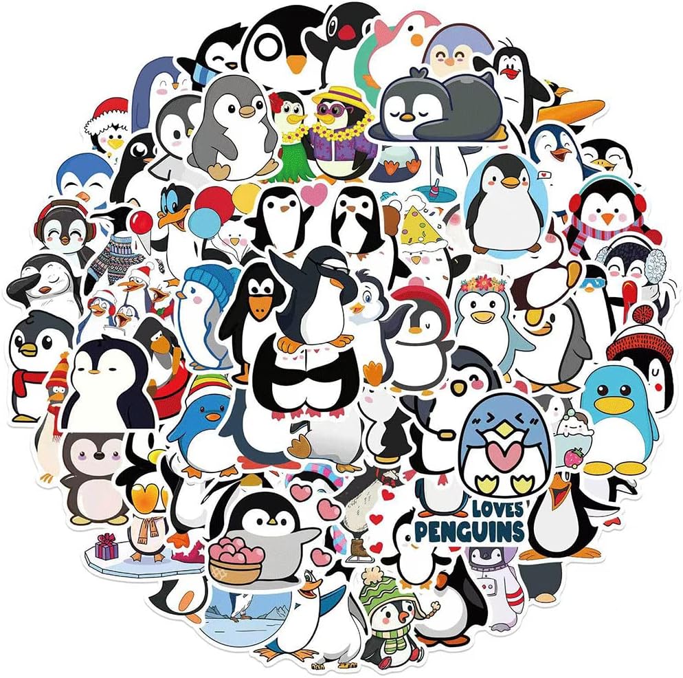 Amazon.com: Penguin Stickers 100pcs Animal Cartoon Stickers for Water ...