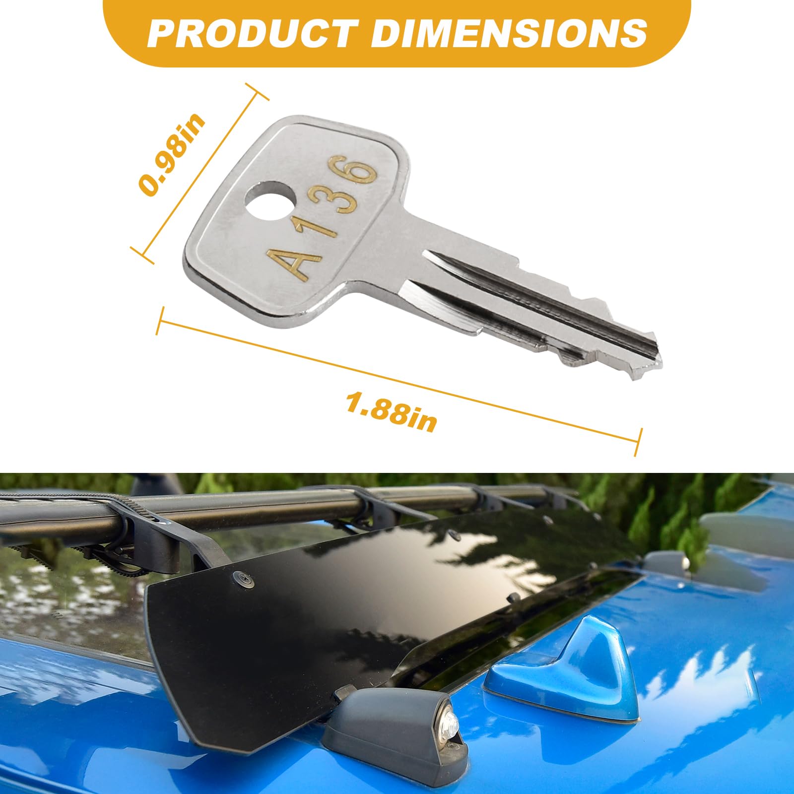 Snapklik.com : A136 SKS Roof Rack Key,Yakima Replacement Key ...