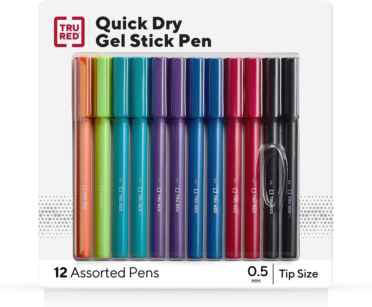 Amazon.com: Staples Quick Dry Gel Pens, Fine Point, 0.5mm, Assorted, 12 ...