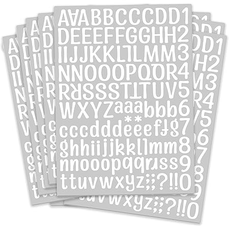 Amazon.com: 8 Sheets Vinyl Letter Stickers Letters Decals Self-Adhesive ...