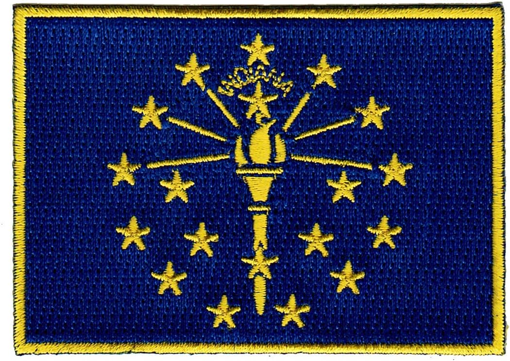 Amazon.com: Indiana State Flag Embroidered Patch Velcro®-Brand ...