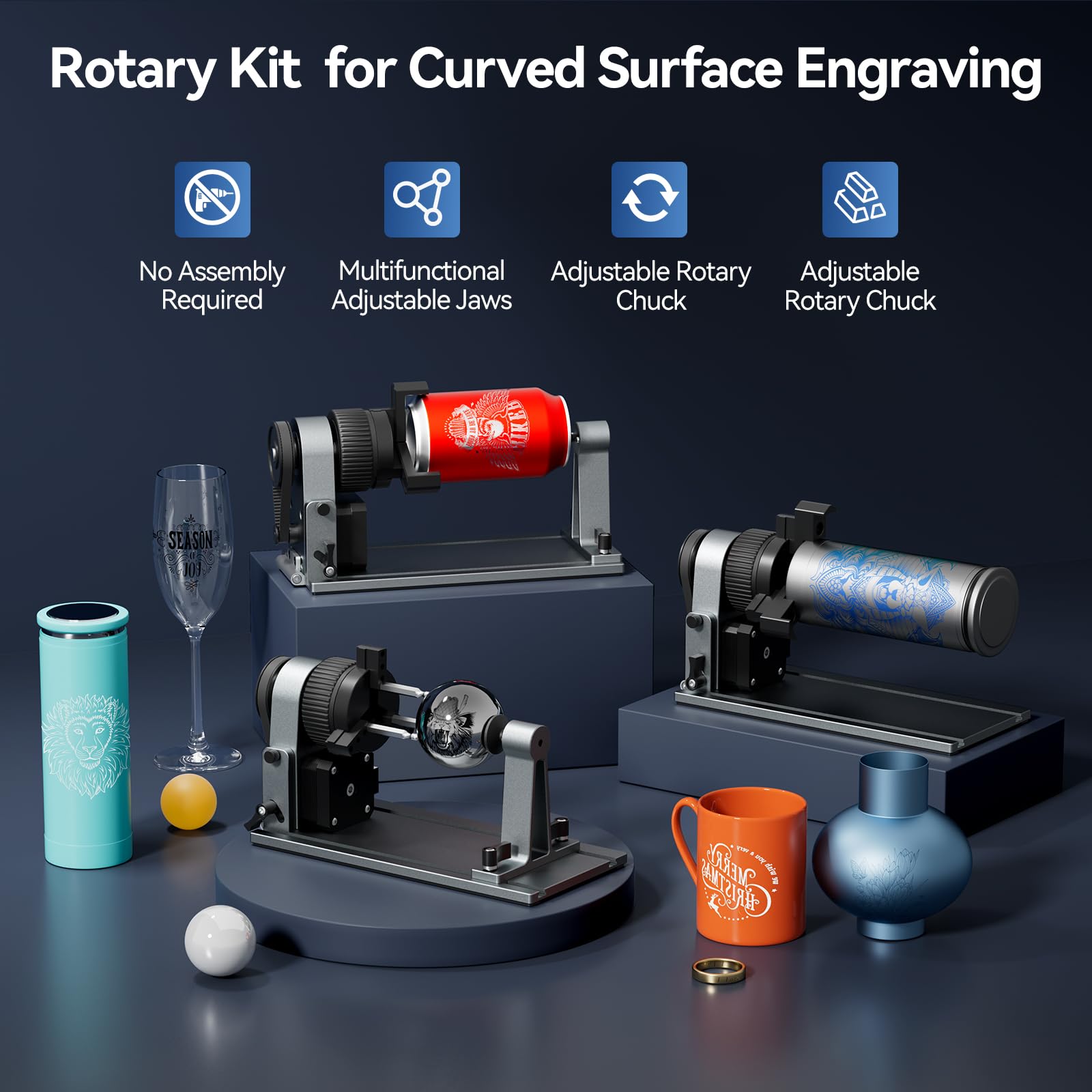 Snapklik.com : Woxcker ARot8 Rotary Roller, 4 In 1 Multi-Function Chuck ...