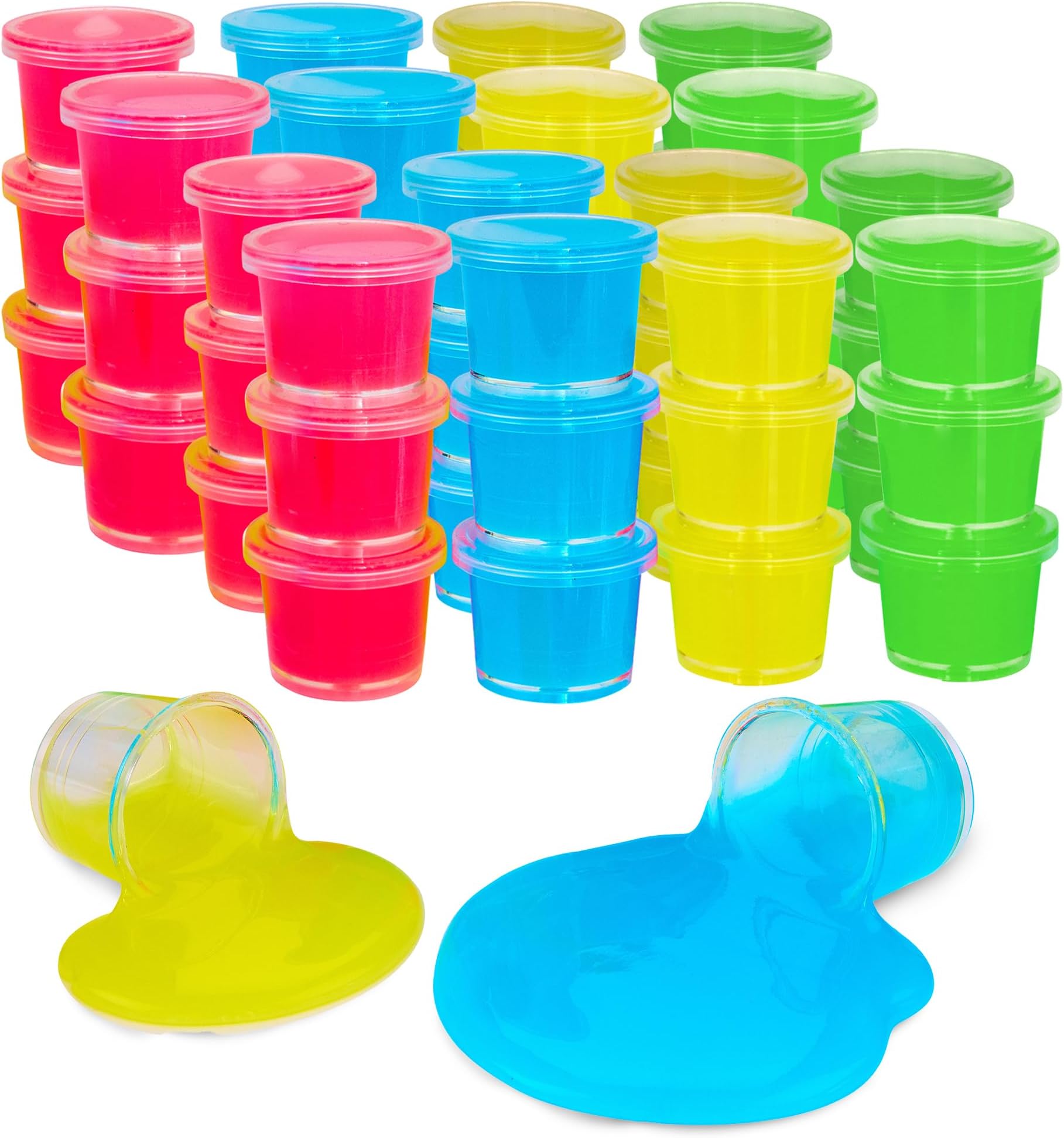 Amazon.com: Mini Putty with Glitter - 48 Pack Assorted Neon Color ...