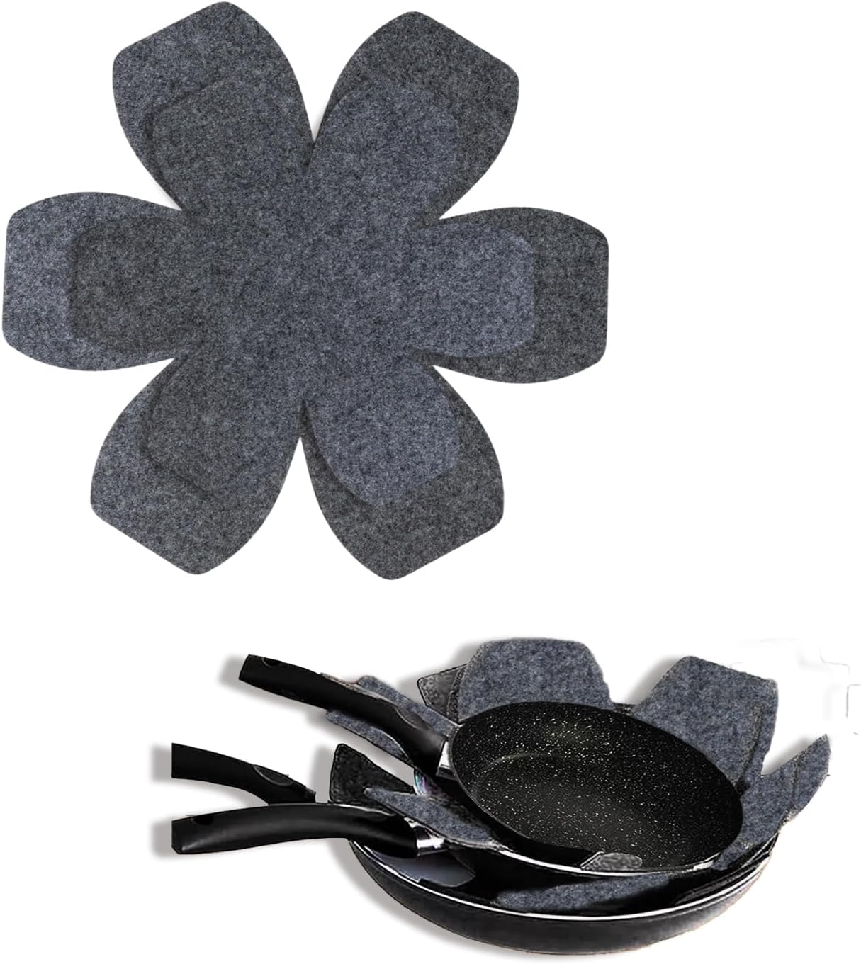 Amazon.com: YUYUDEHM 8 PCS Pot and Pan Protectors, Felt Pot Separator ...