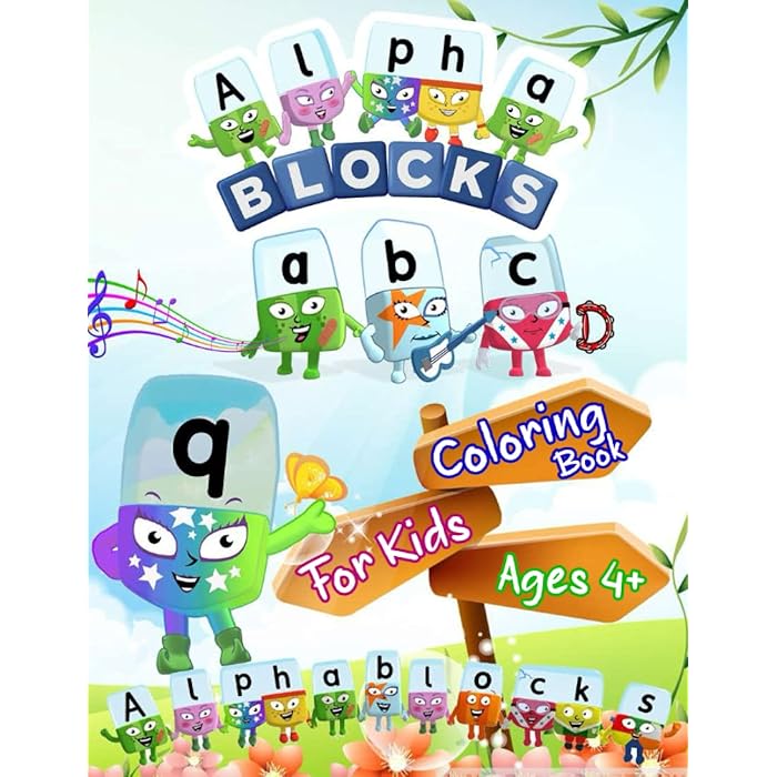 Buy Alphablocks Coloring Book: Alphablocks A to Z - Lots Of Beautiful ...