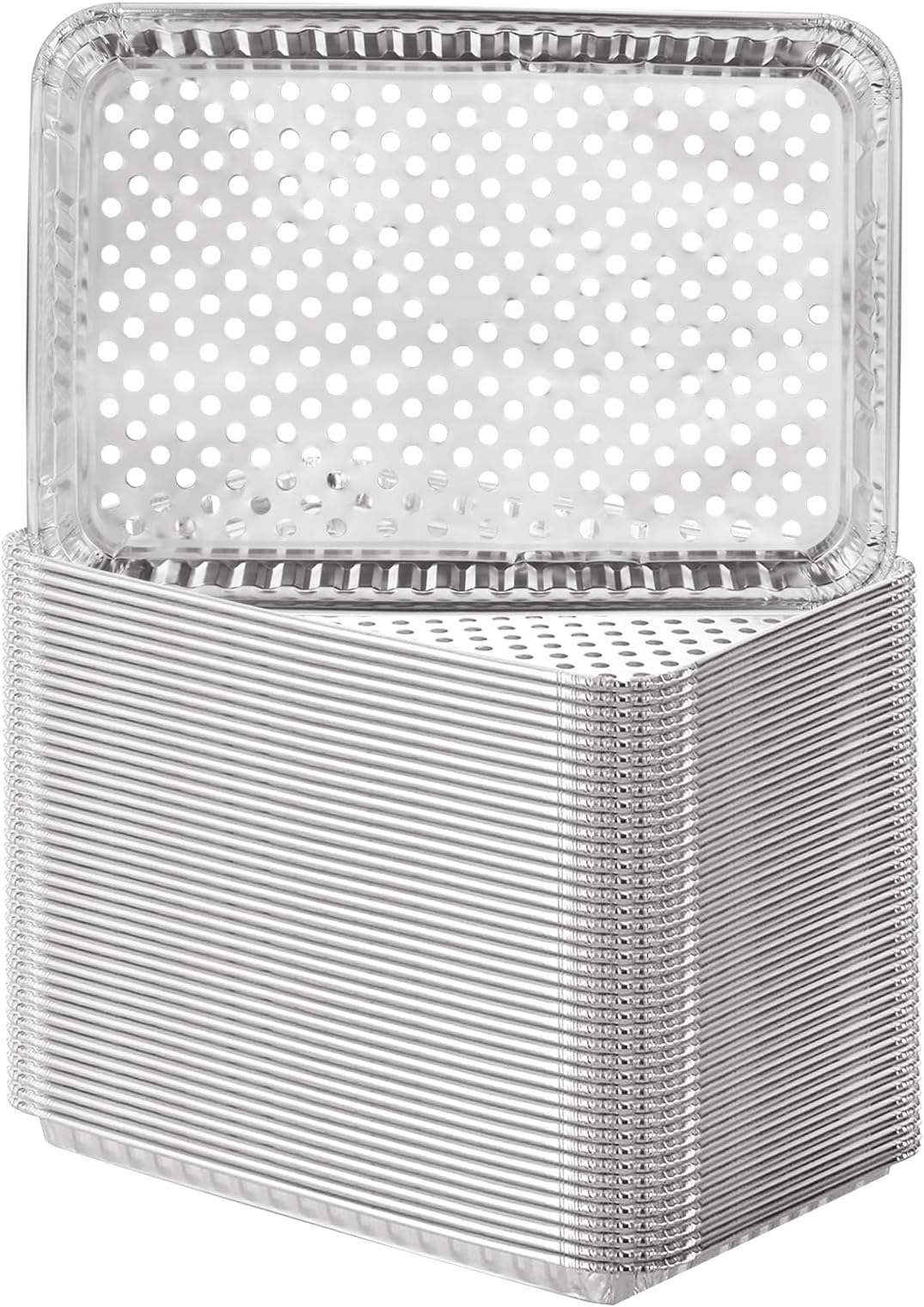 Amazon.com : 24-Pack Disposable Aluminum Foil BBQ Grill Topper Pan ...