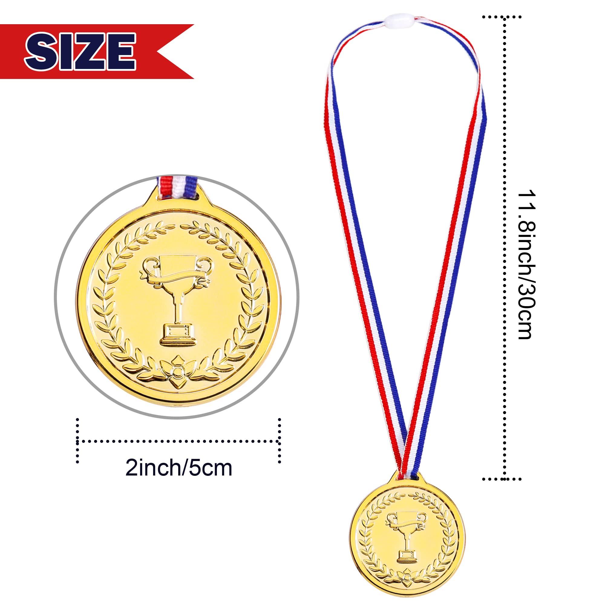 Snapklik.com : Pllieay 24 Pieces 2 Inch Winner Medals Gold Award Medals ...