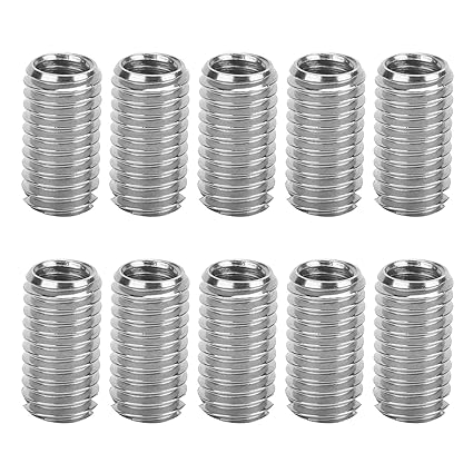 Thread Inserts, 10 Pcs Thread Reducer M8 to M6, Threaded Insert Inner ...