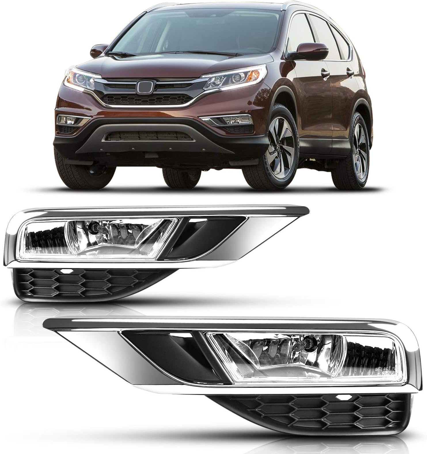 Amazon.com: DLAA Fog Lights For Honda CRV 2015 2016 Fog Lights OE Style ...