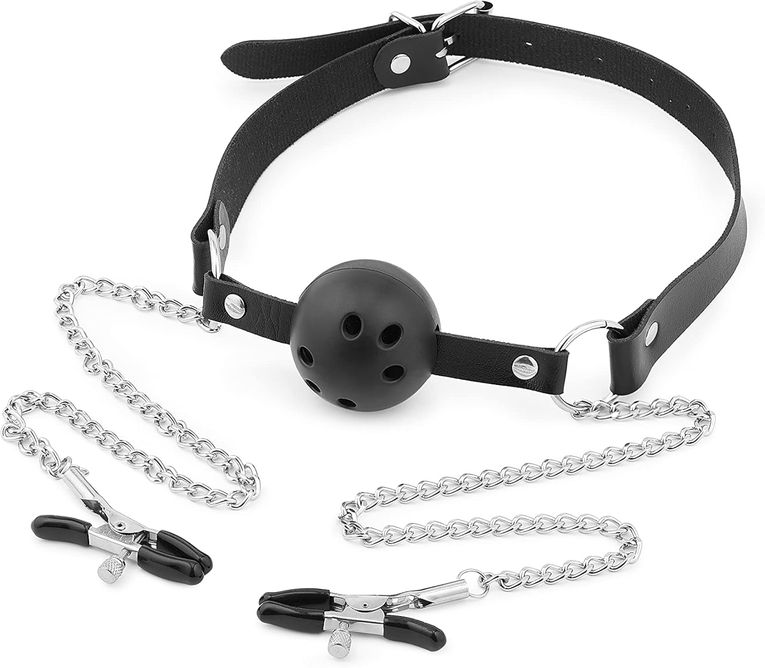 Black Open Breathing Mouth Ball – Open Mouth Silicone Ball – Nylon ...