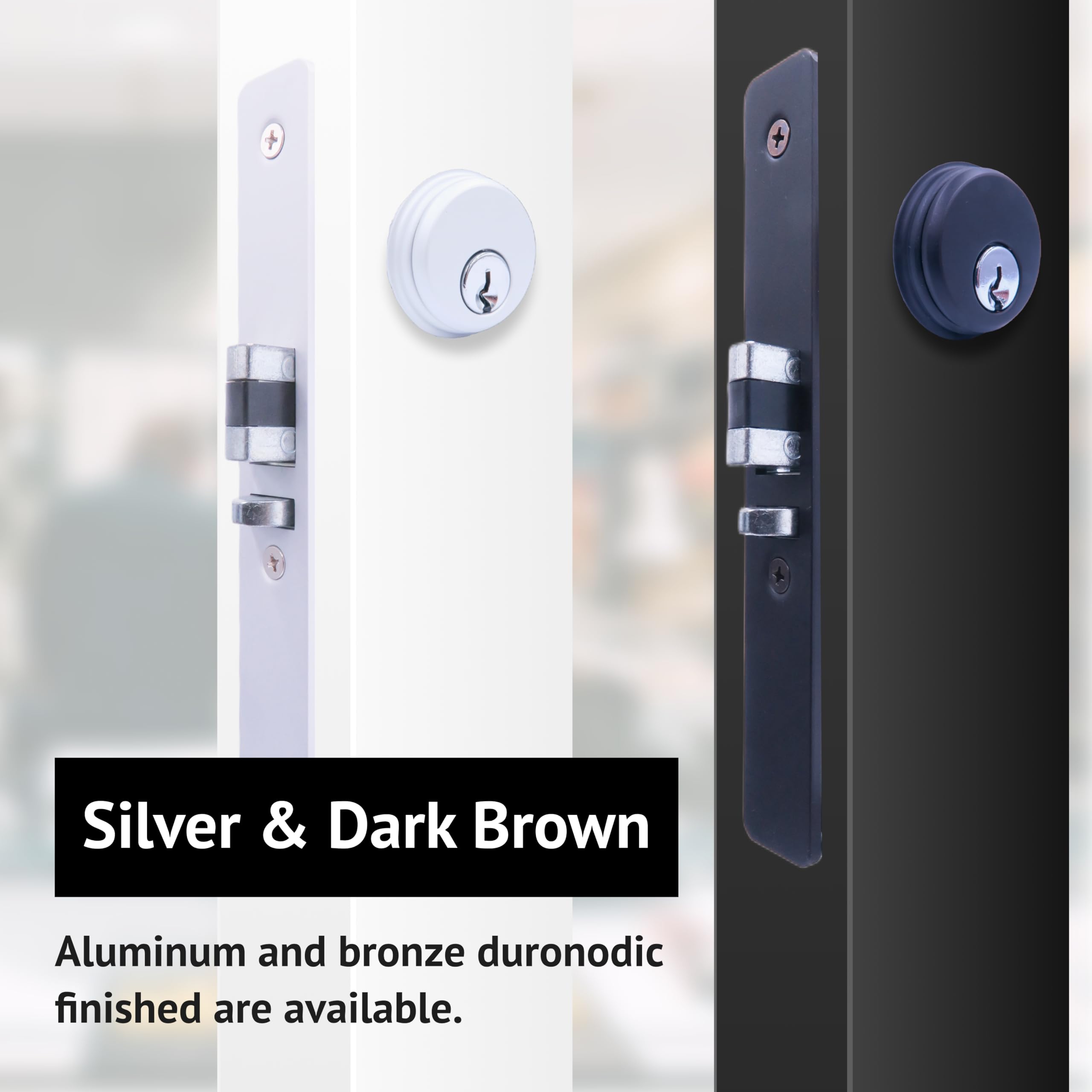 Snapklik.com : Elox Narrow Stile Aluminum Door Mortise Deadlatch Lock ...