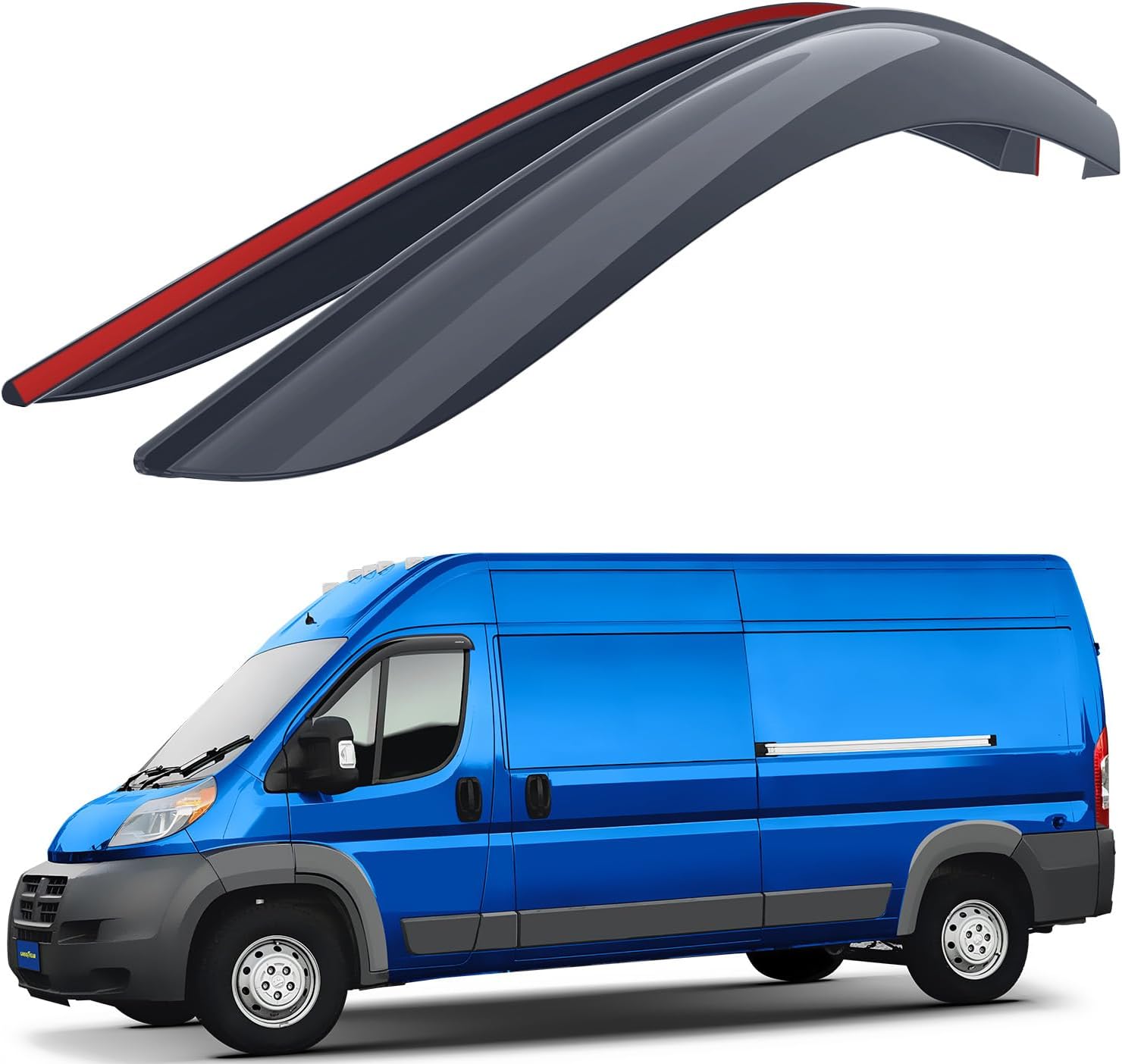 Amazon.com: Goodyear Shatterproof Window Deflectors for Ram ProMaster ...