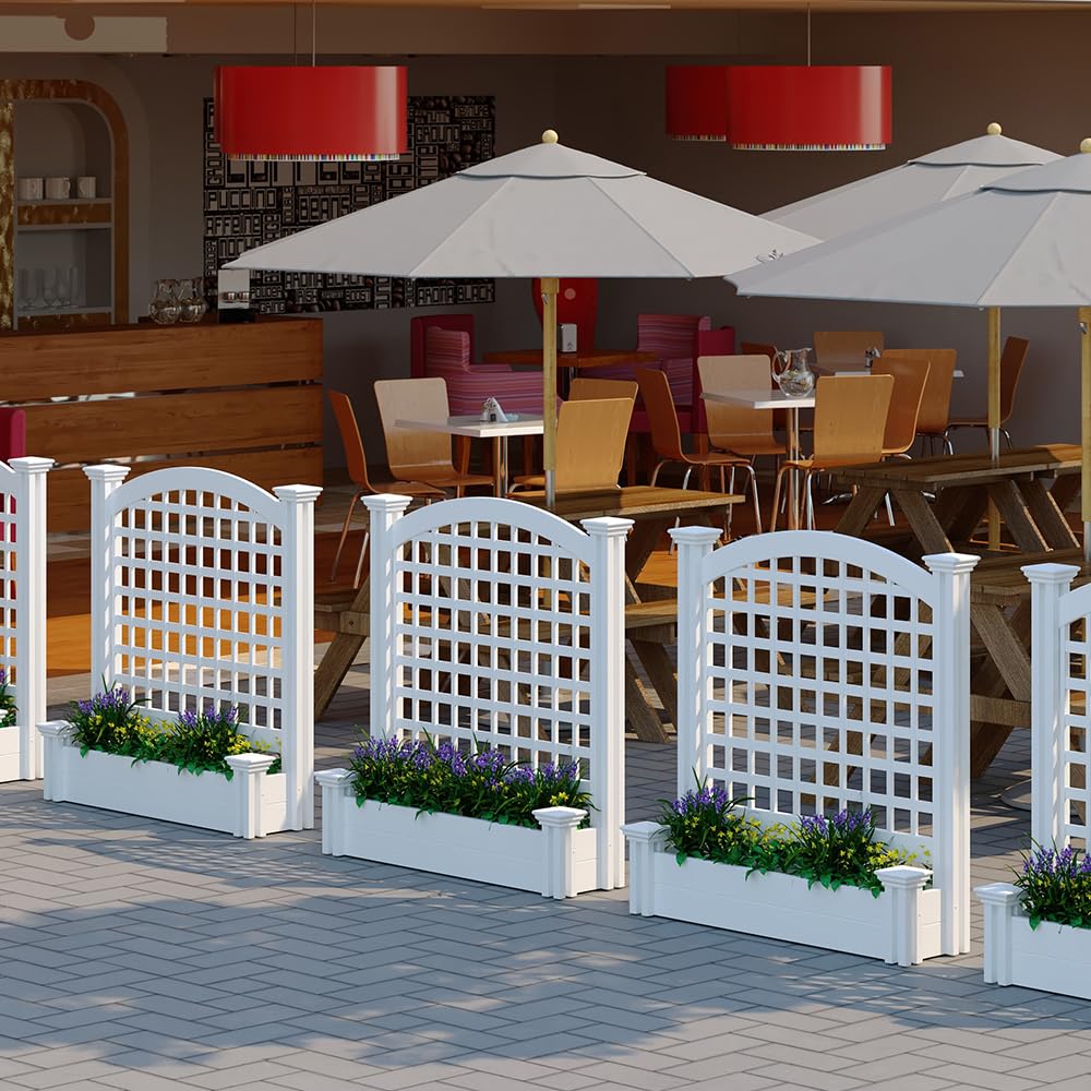 Outdoor Privacy Screen With Planters Budget Friendly Privacy Screen