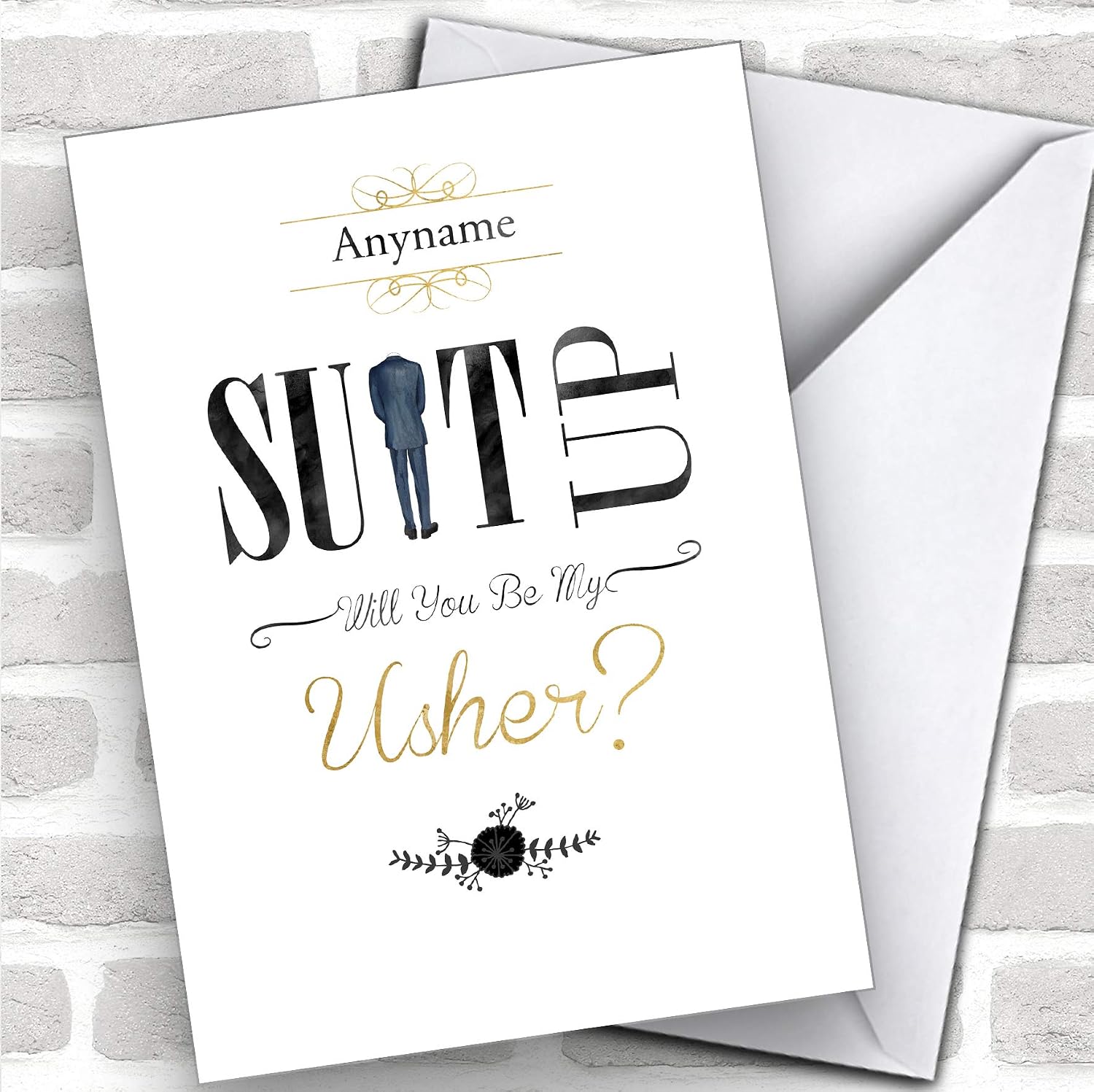 Personalised Custom Wedding Suit Up Will You Be My Usher Card ...
