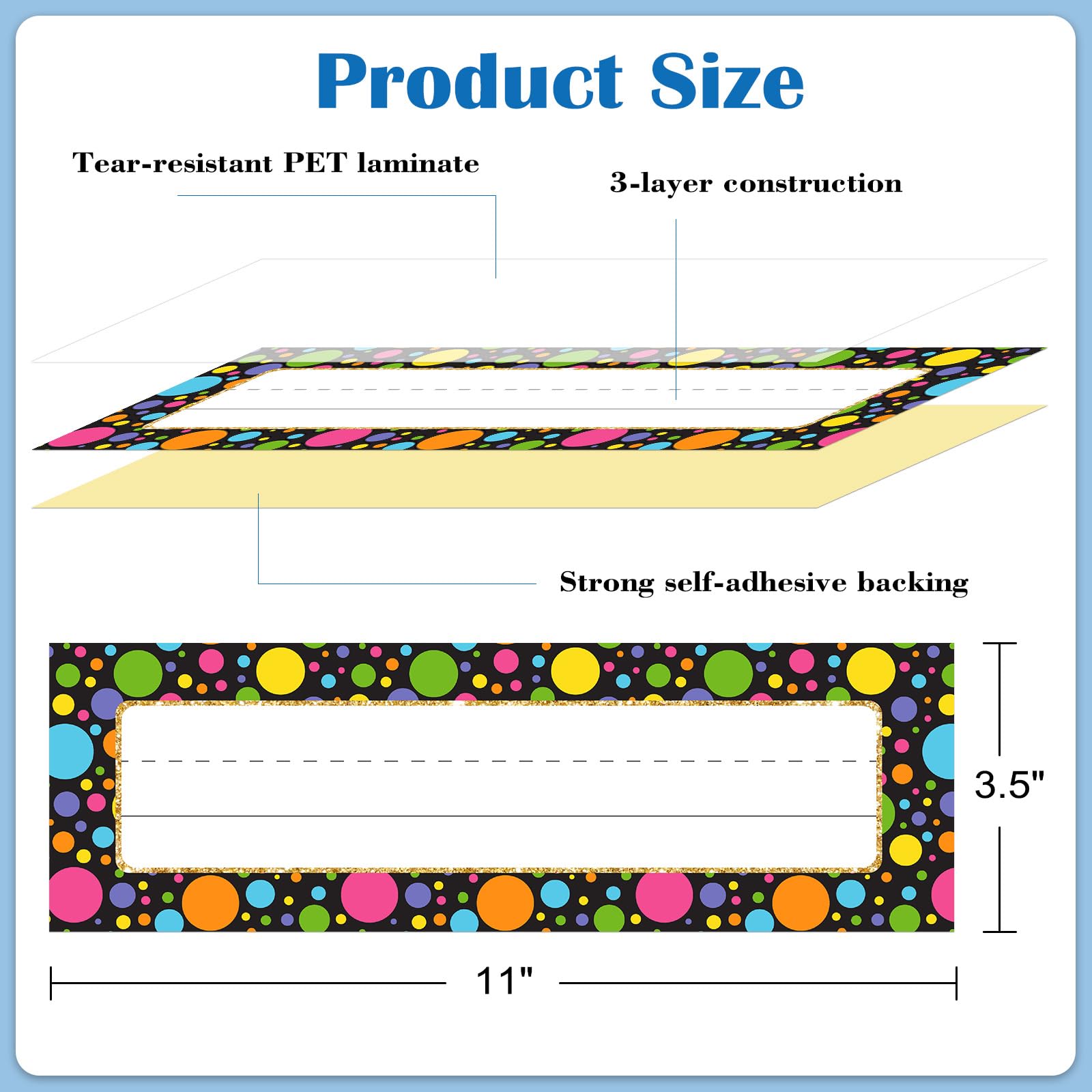 Snapklik.com : Name Tags For Classroom Desks - 36Pcs Watercolor Dots ...