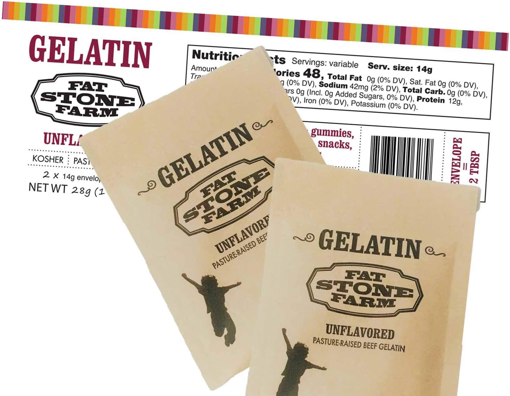 Amazon.com : Knox Original Unflavored Gelatine, 4 ct. Packets : Cooking ...