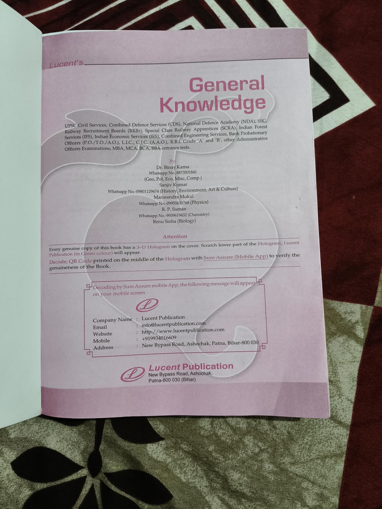 Buy Lucent's General Knowledge 2026 | The Original Book with Hologram ...