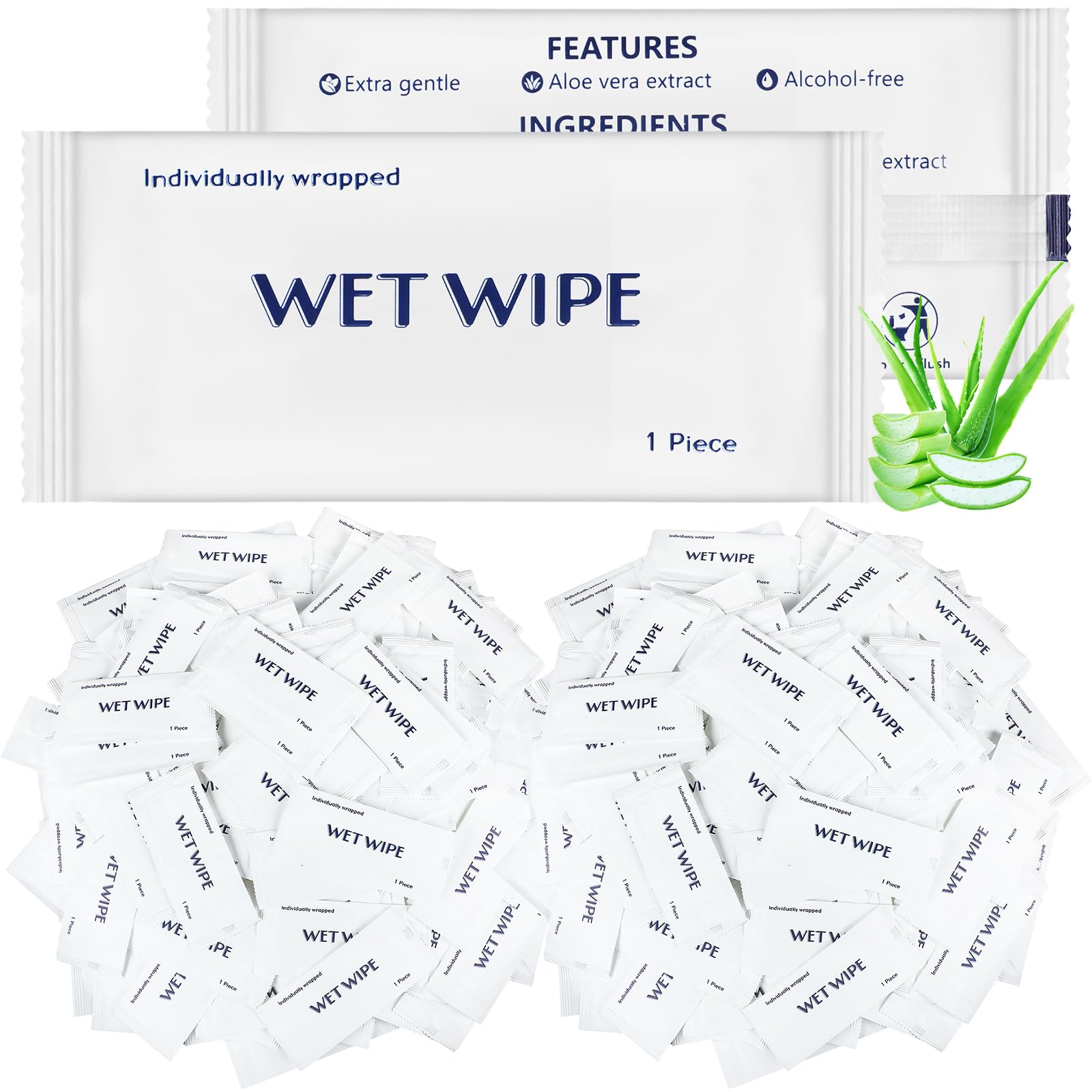 Amazon.com: Timgle 300 Pack Individually Wrapped Wet Wipes Bulk Travel ...