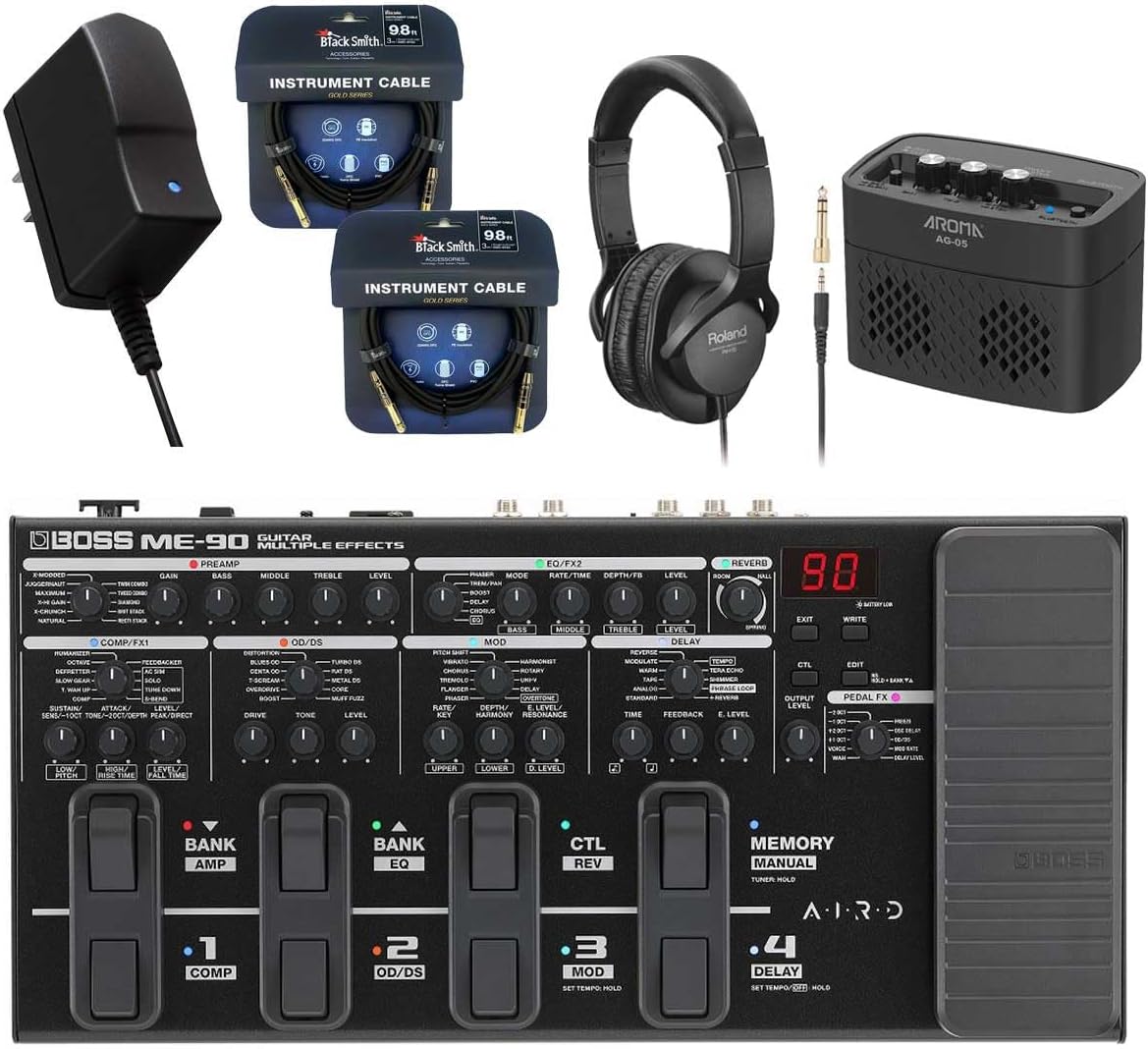 Amazon | BOSS/ME-90 Guitar Multiple Effects [周辺機器アイテム 同時購入セット] ボス ME90 ...