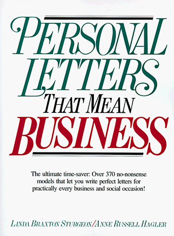 Amazon.in: Buy Personal Letters That Mean Business Book Online at Low ...