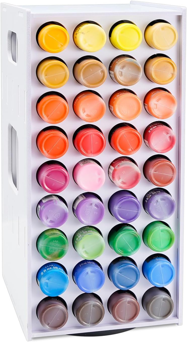 Amazon.com: Evemodel 6-Tier Spinning Paint Organizer Rack for 48 ...