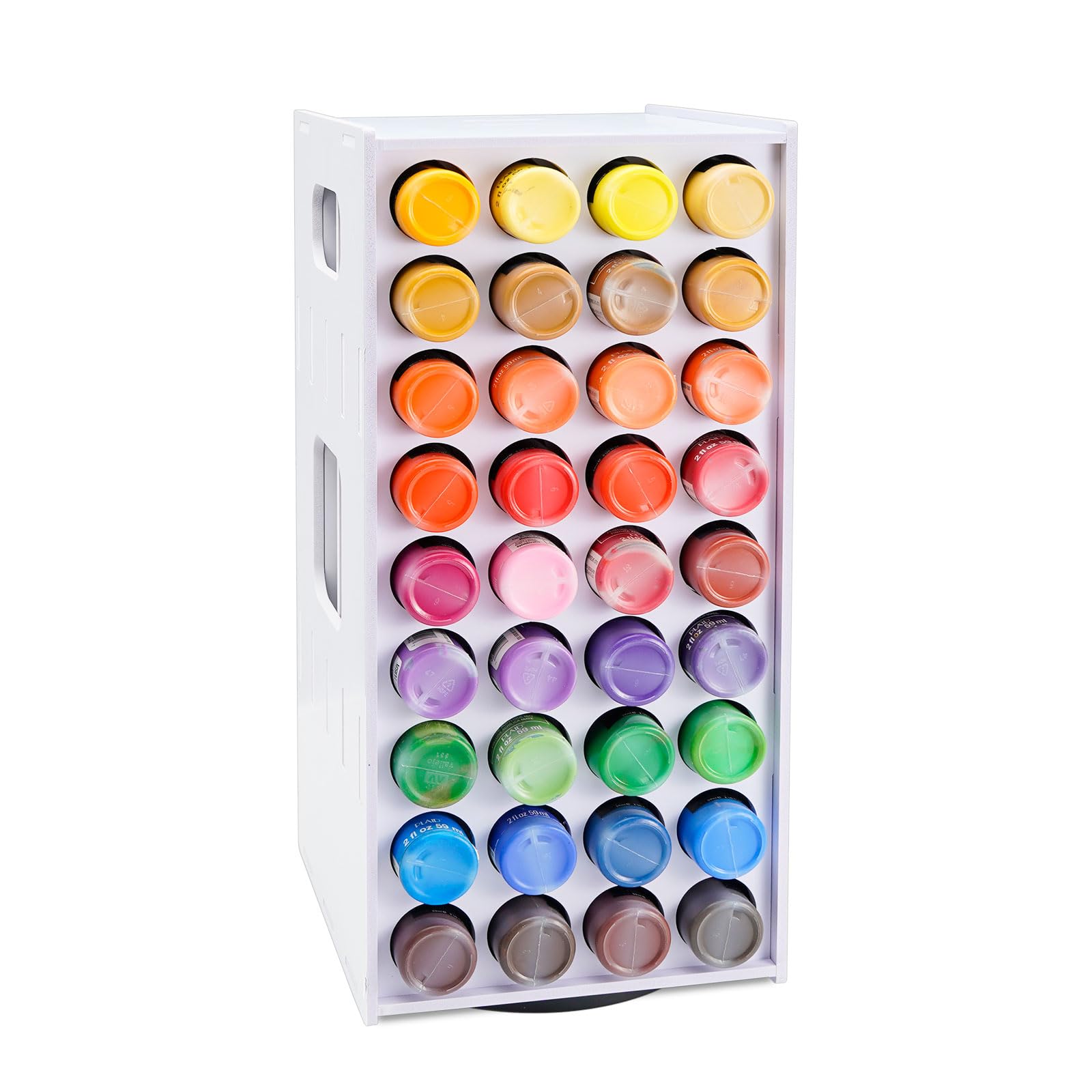 Amazon.com: SANFURNEY Craft Paint Storage Rack, 72 Holes Spinning Paint ...