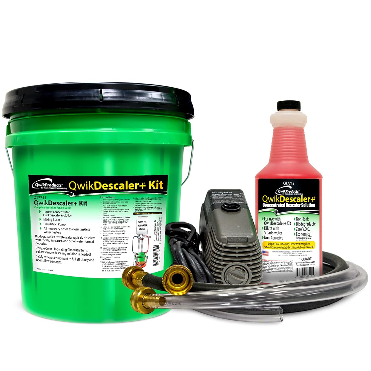 QwikDescaler+ Kit | Descaler Kit with Descaling Solution, Mixing Bucket ...