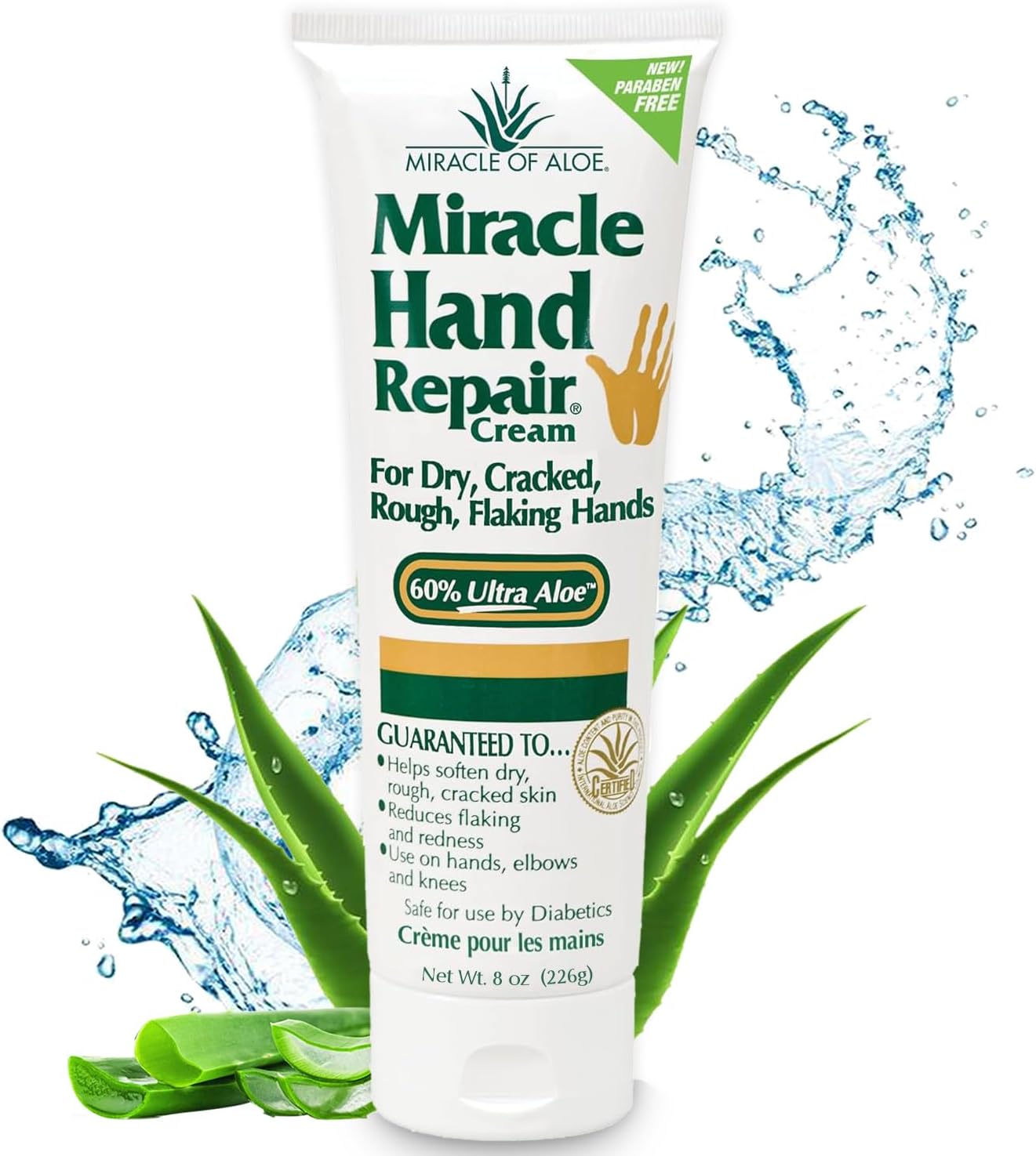 Amazon.com : Miracle of Aloe’s Miracle Hand Repair Cream 8 oz Healing ...